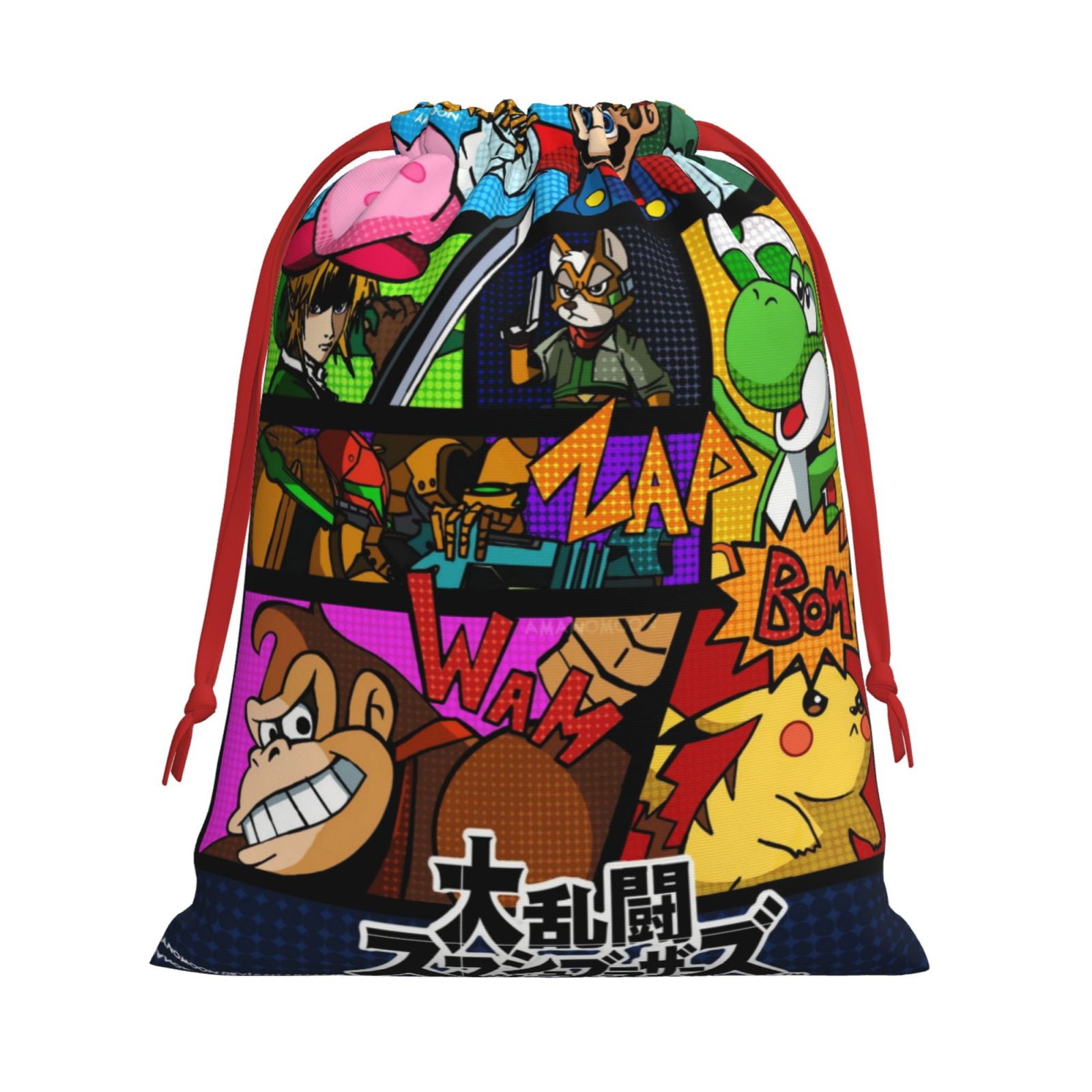 Super Mario Luigi Mario And Yoshi Group3 Drawstring Bag For Kids Adults ...