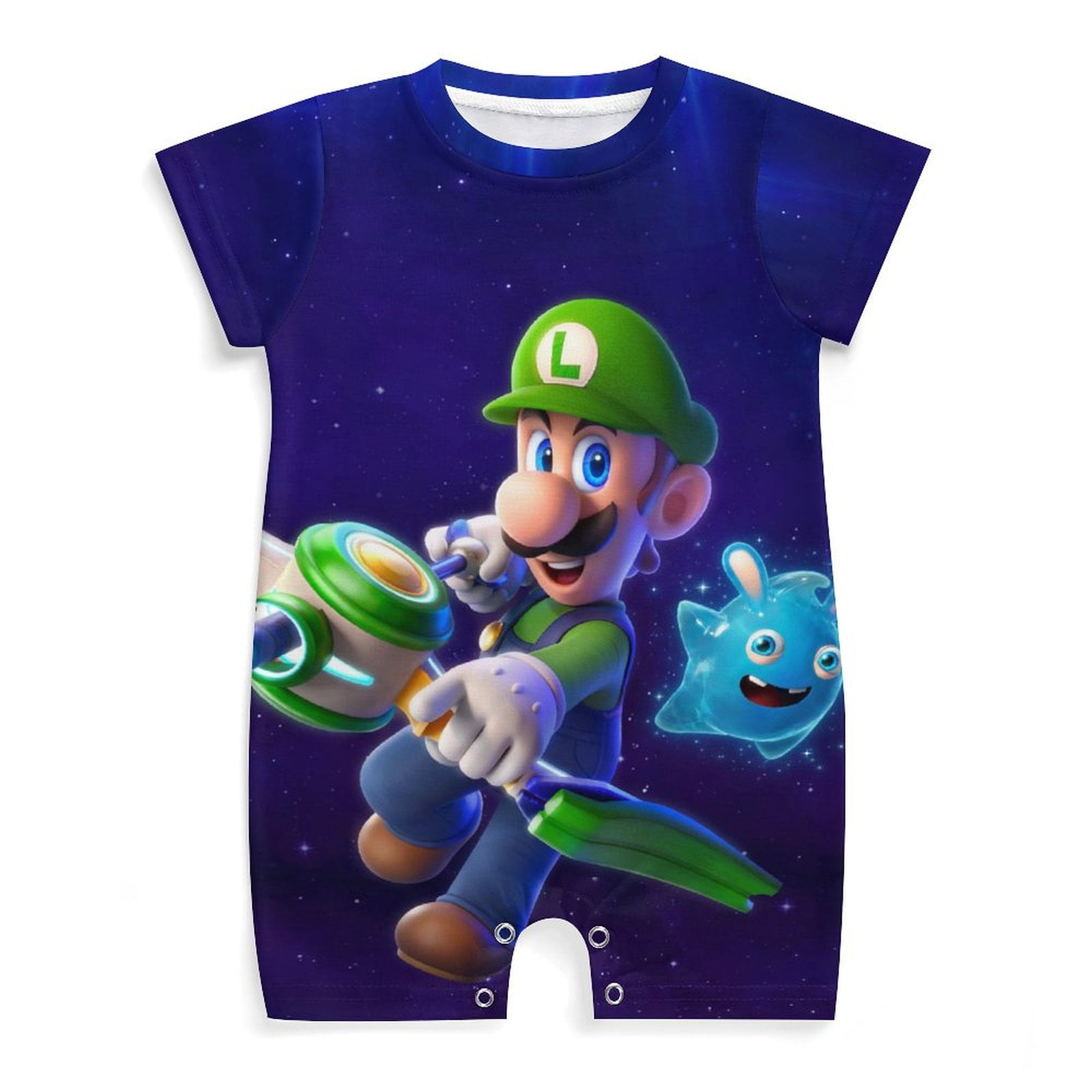 Super Mario Luigi Baby Boy Girl Romper Short Sleeve Cotton Bodysuit ...