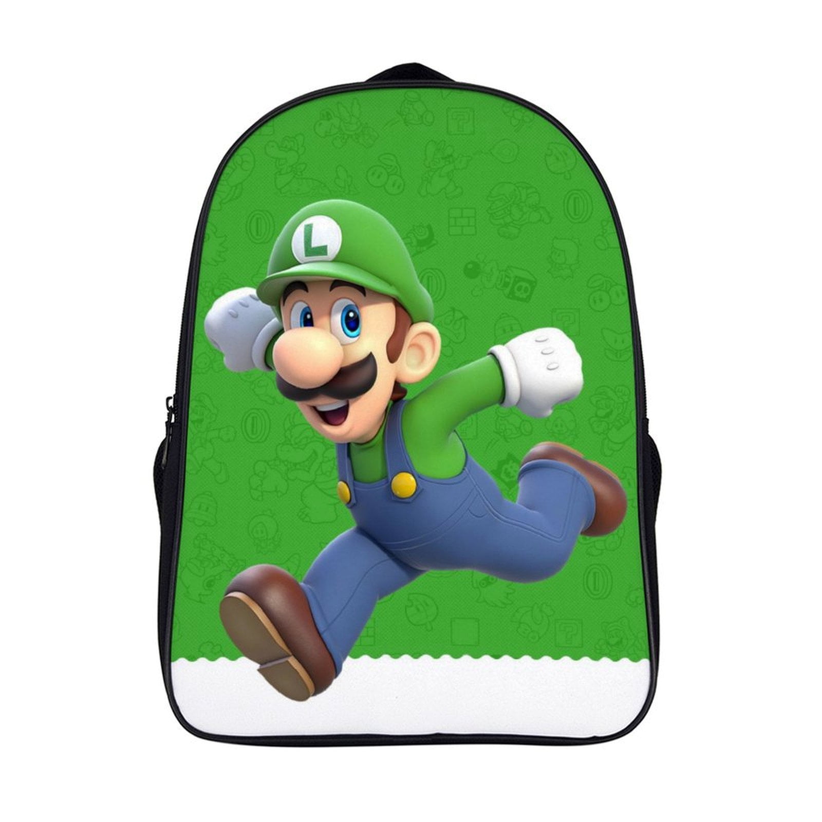 Super Mario Luigi Backpack 16 Inch Bookbag Casual Daypack Travel ...
