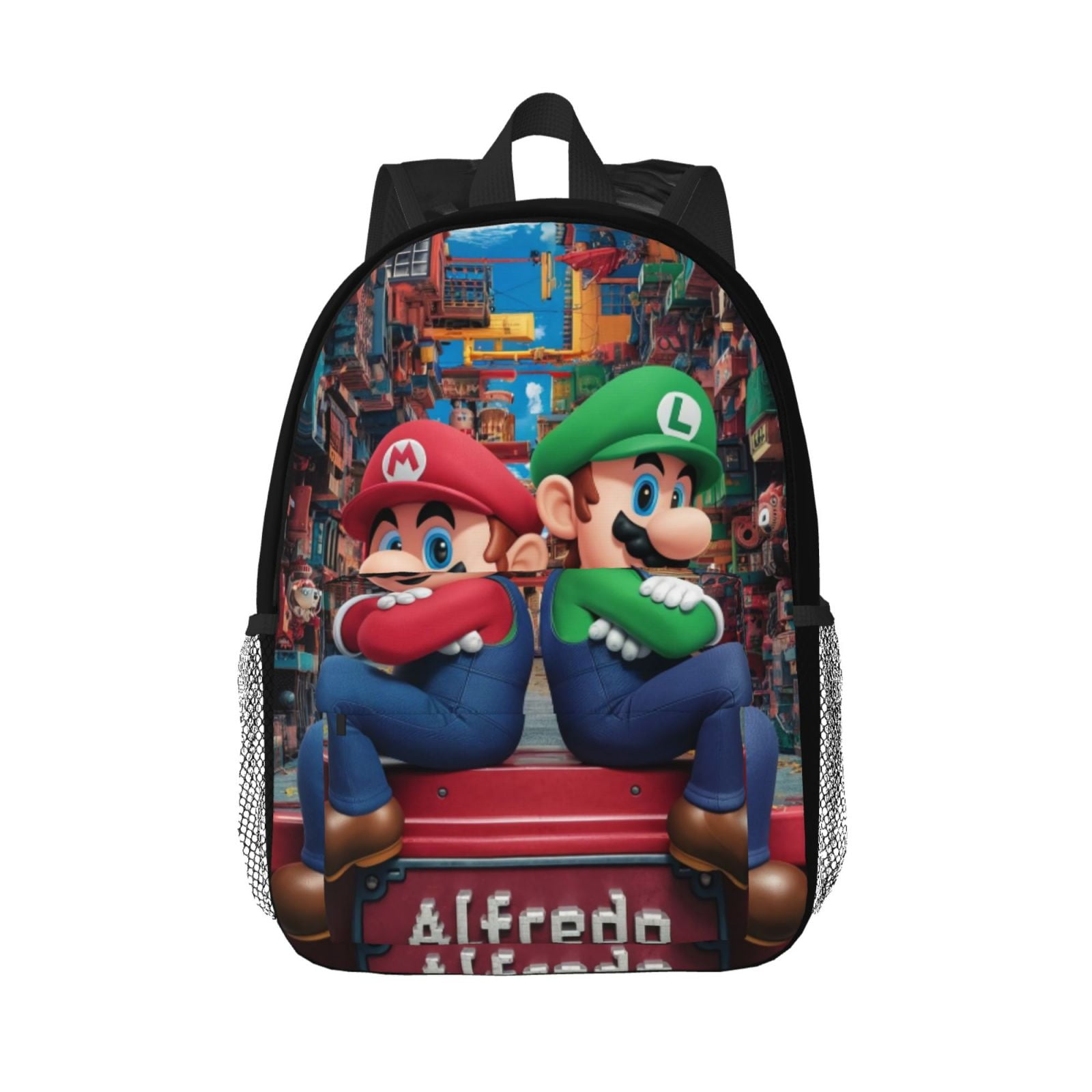 Super Mario And Luigi Backpack,Classic carry-on travel backpack for men ...