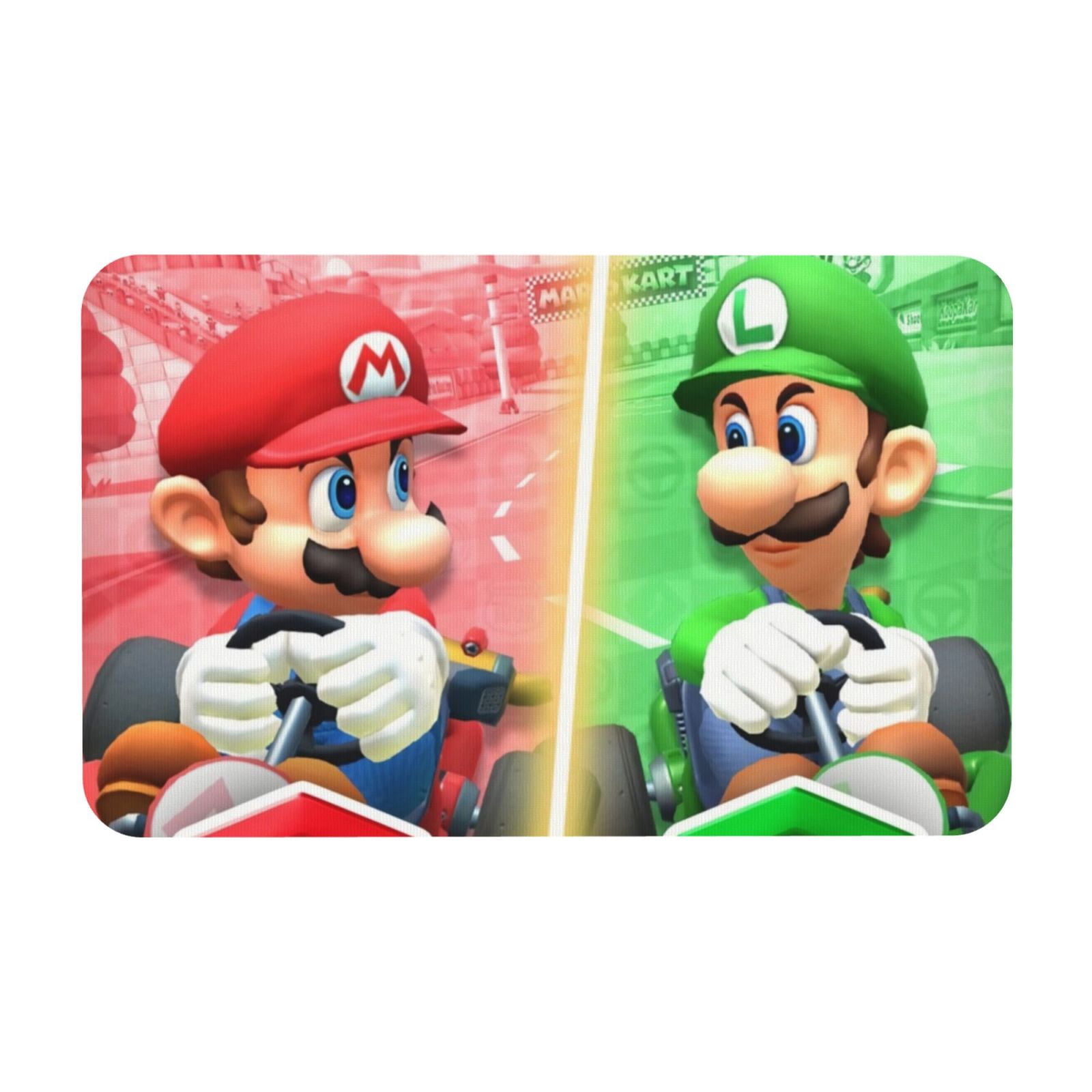 Super Mario Luigi Mario Bath Mat,Diatomite Bath Mat,Super Absorbent ...