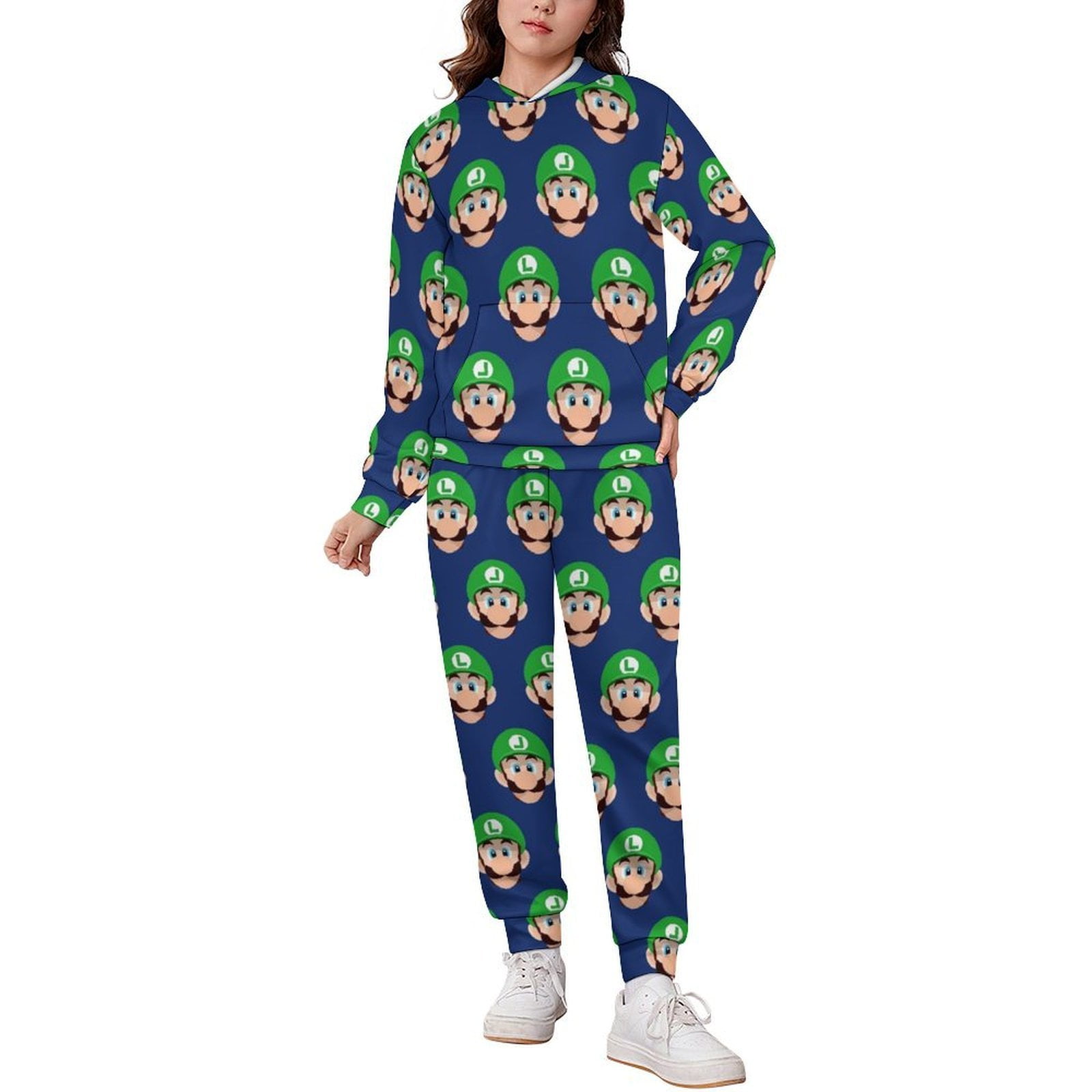 Super Mario Luigi Boys 2 Piece Tracksuit Athletic Sweatsuits Sets ...