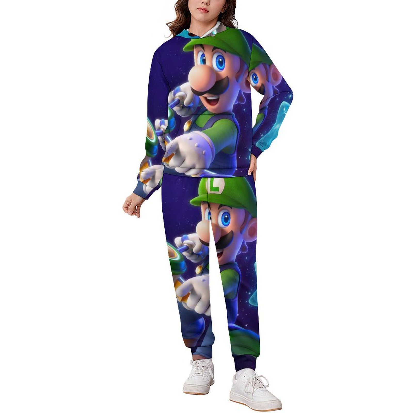 Super Mario Luigi Boys 2 Piece Tracksuit Athletic Sweatsuits Sets ...