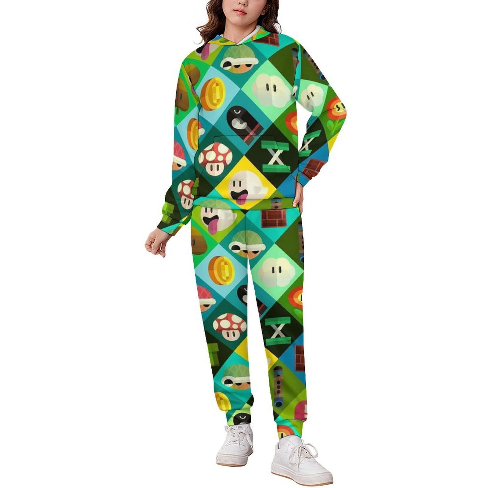 Super Mario Luigi Boys 2 Piece Tracksuit Athletic Sweatsuits Sets ...