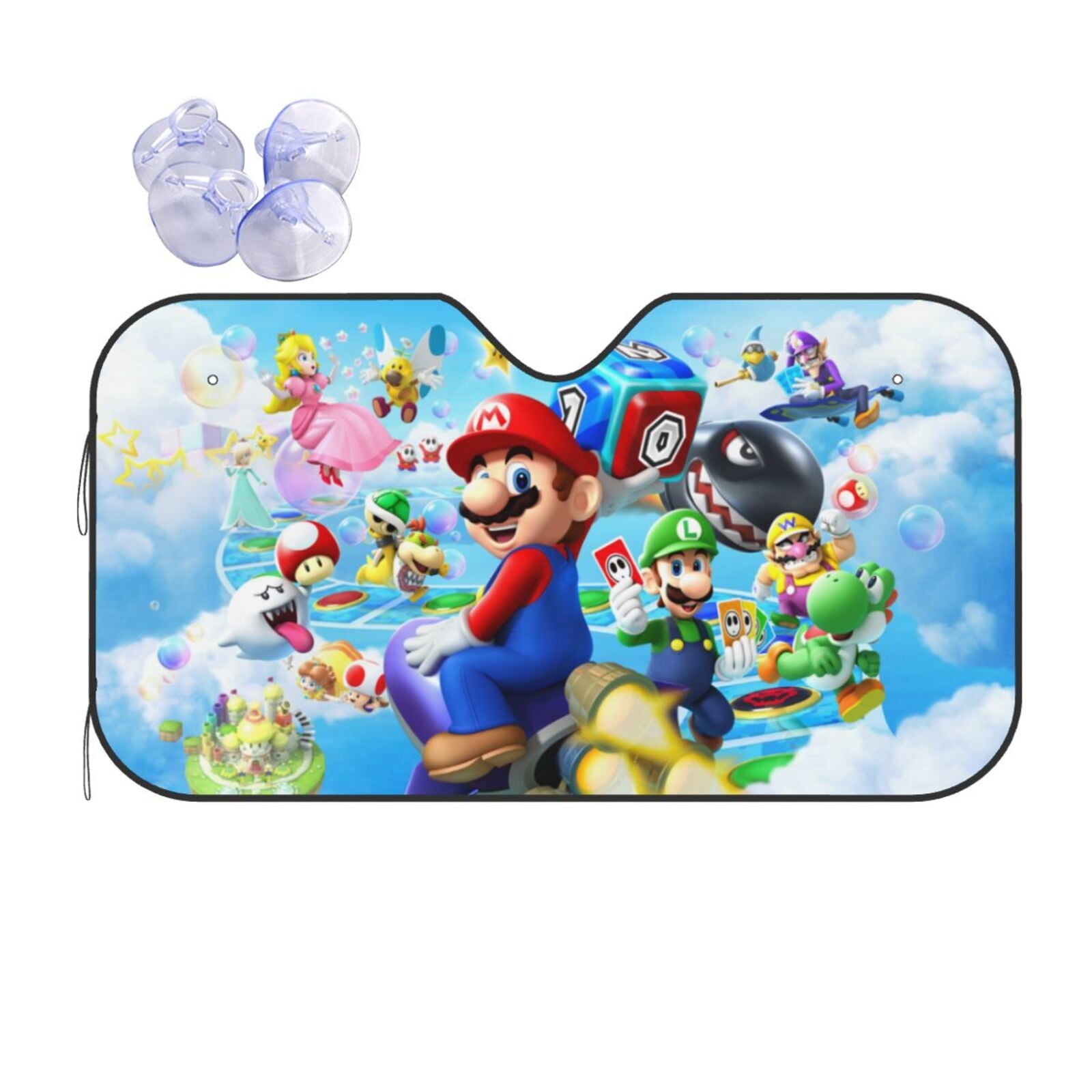 Super Mario Luigi Car Sunshade Automotive Front Window Visor Keep Your ...