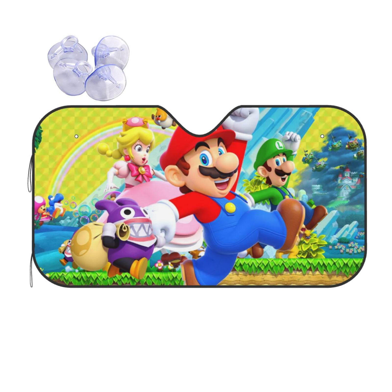 Super Mario Luigi Car Sunshade Automotive Front Window Visor Keep Your ...