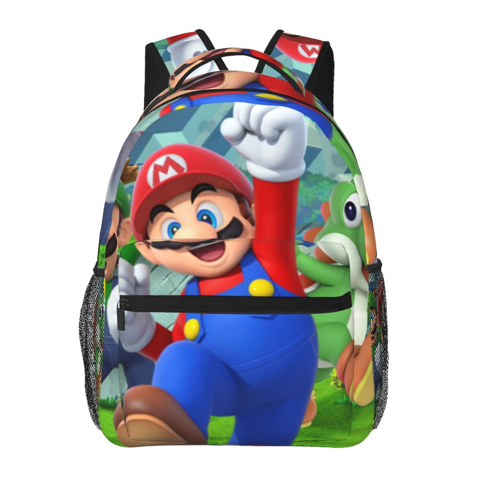 Super Mario Luigi Cartoon Adjustable Laptop Backpack School Student ...