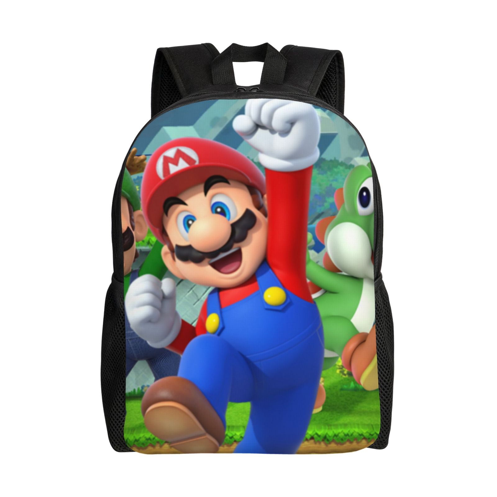 Super Mario Luigi Cartoon Backpack Laptop School Bag Student Satchel ...