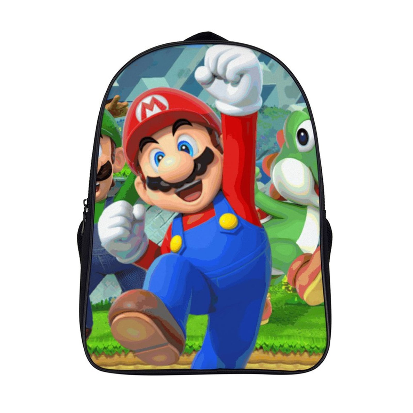 Super Mario Luigi Cartoon Basic Backpack Schoolbag Travel Bag 2 ...