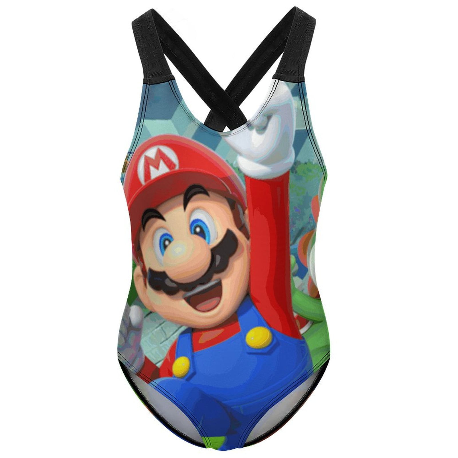 Super Mario Luigi Cartoon Girl's One-piece Swimsuit Summer Children's ...