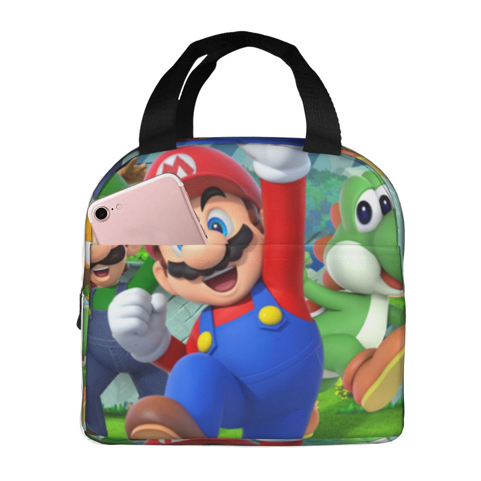 Super Mario Luigi Cartoon Portable Lunch Bag Reusable Lunch Box ...