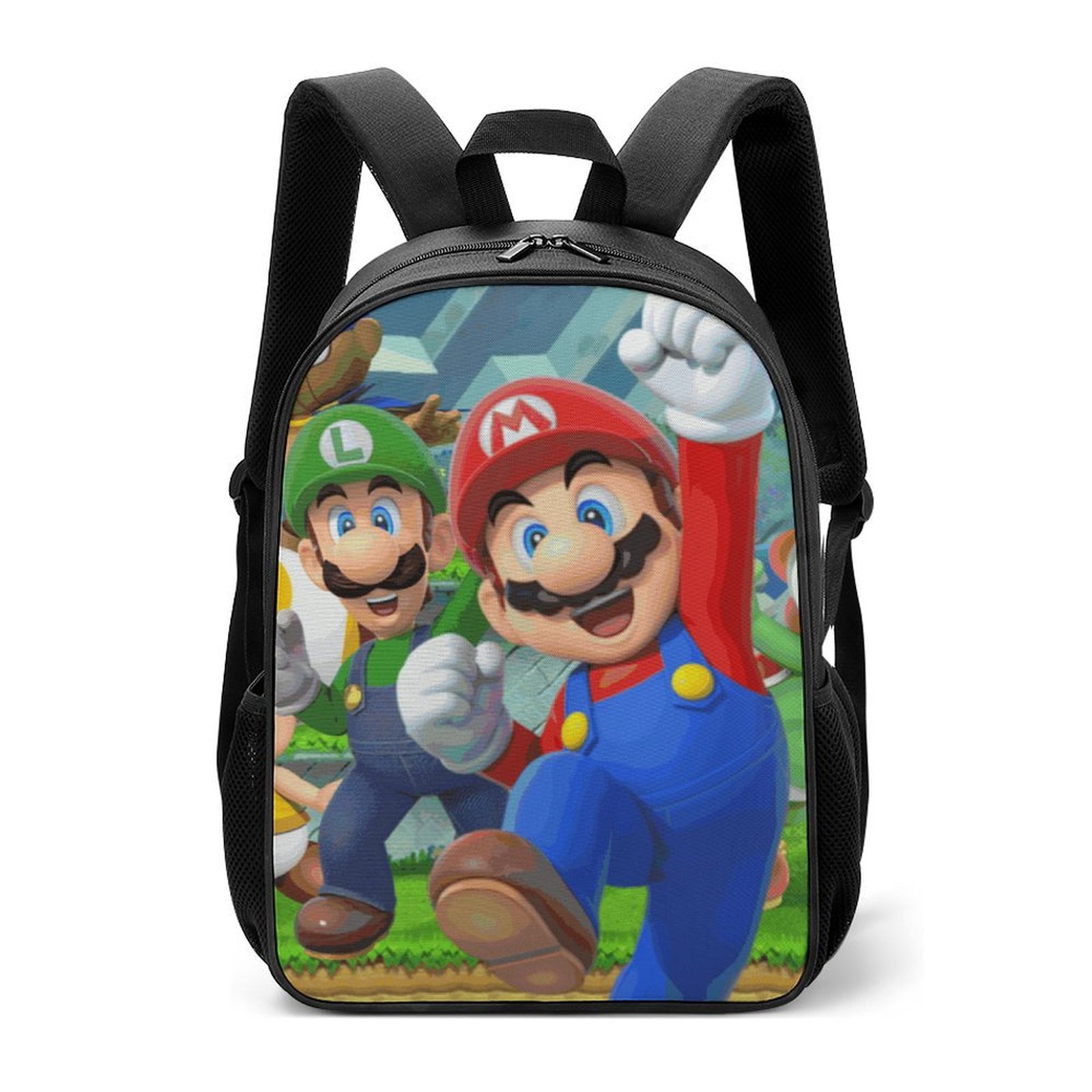 Super Mario Luigi Cartoon School Bag Backpack Satchel Bookbag Oxford ...