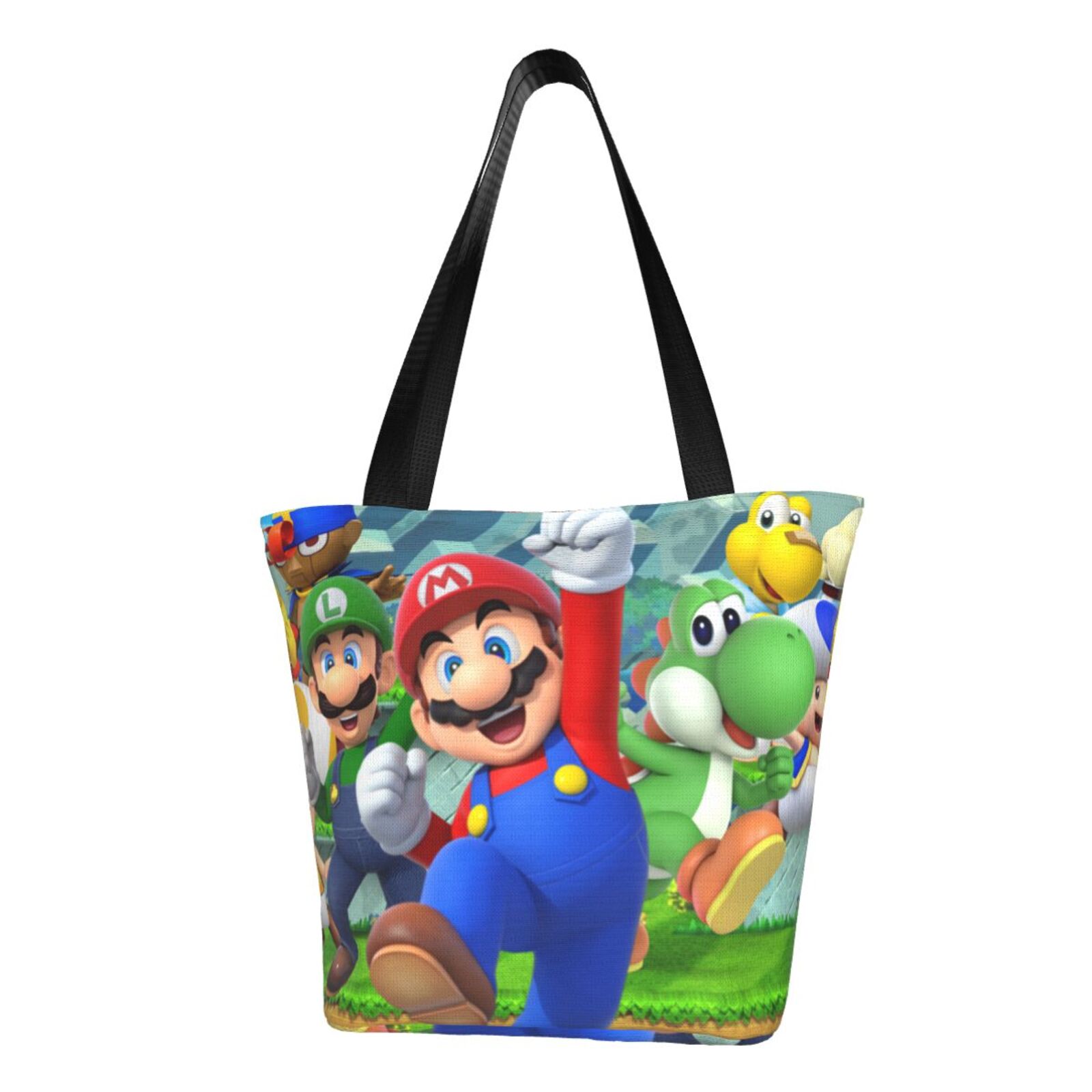 Super Mario Luigi Cartoon Women's Tote Bag Large Capacity Shoulder ...