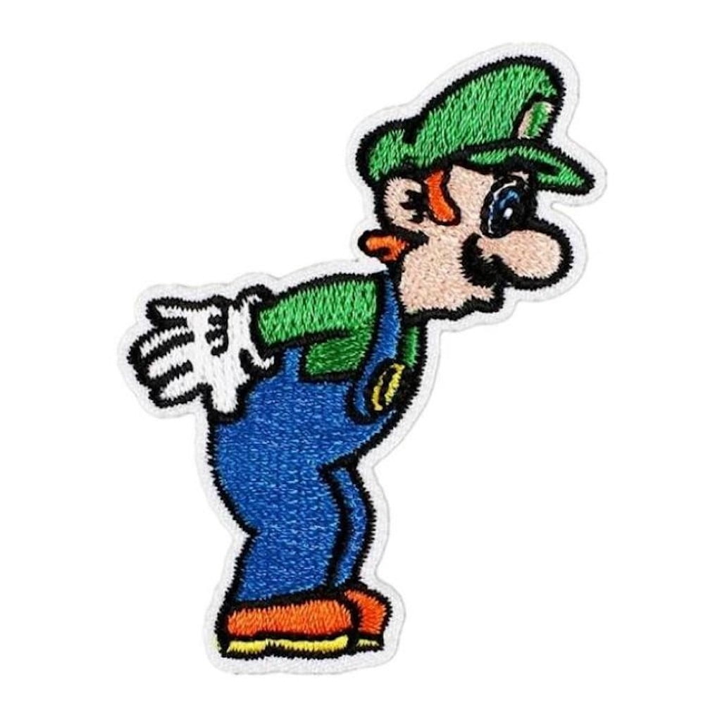 Super Mario Luigi Character Embroidered Iron Patch - Walmart.com