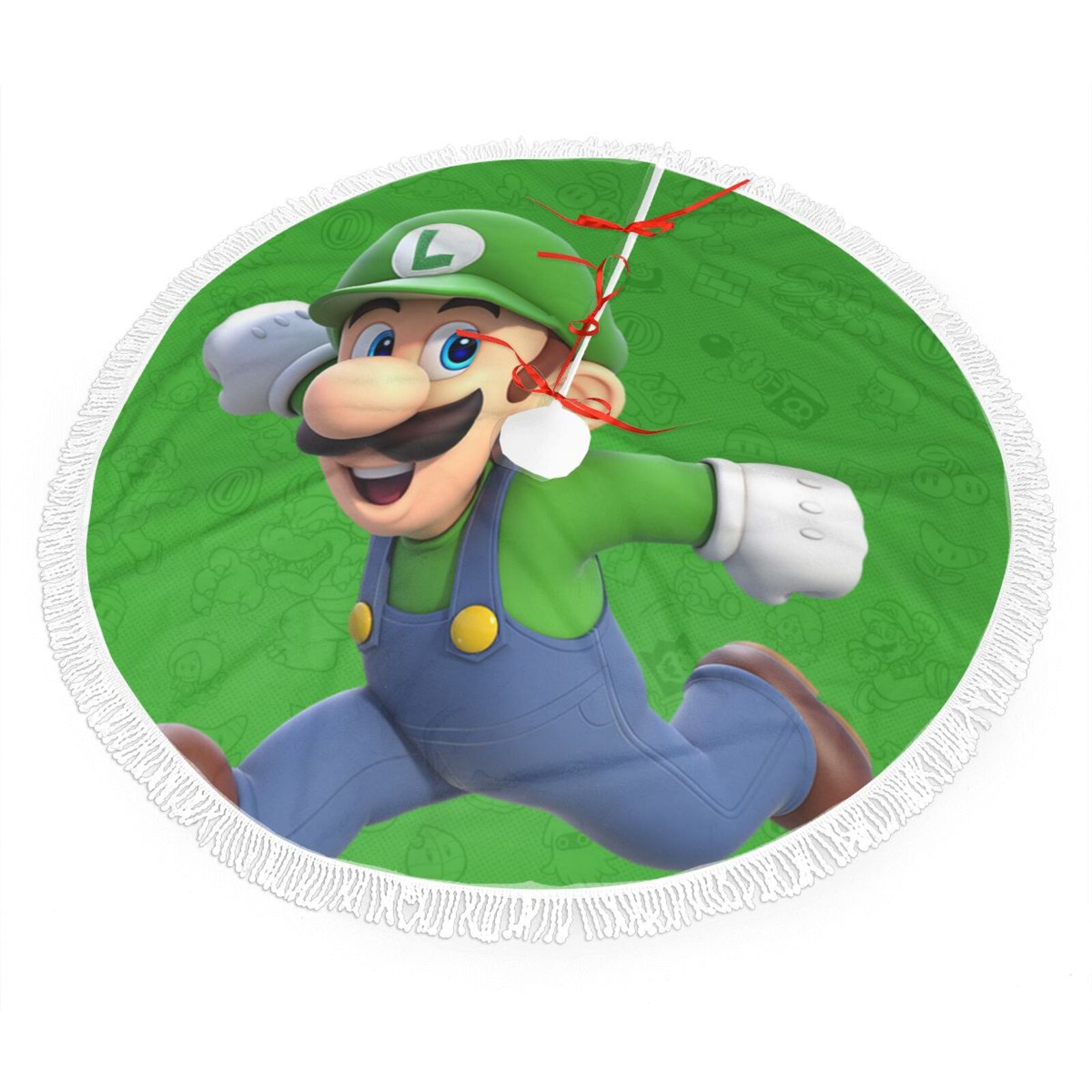 Super Mario Luigi Christmas Tree Skirt, 30" Xmas Tree Skirts Mat ...