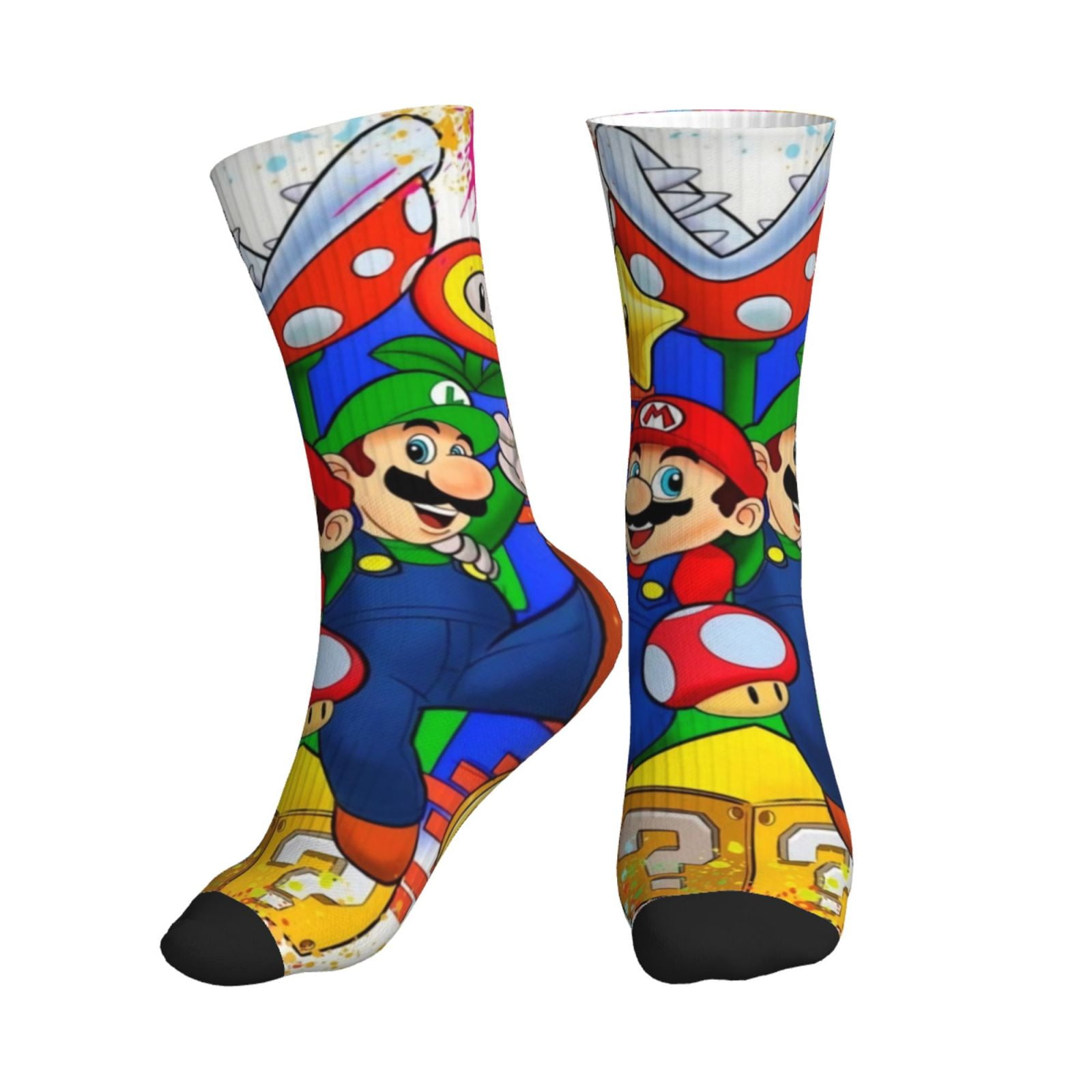 Super Mario Luigi Crew Socks, Funky Silky Comfort Socks For Men Women ...