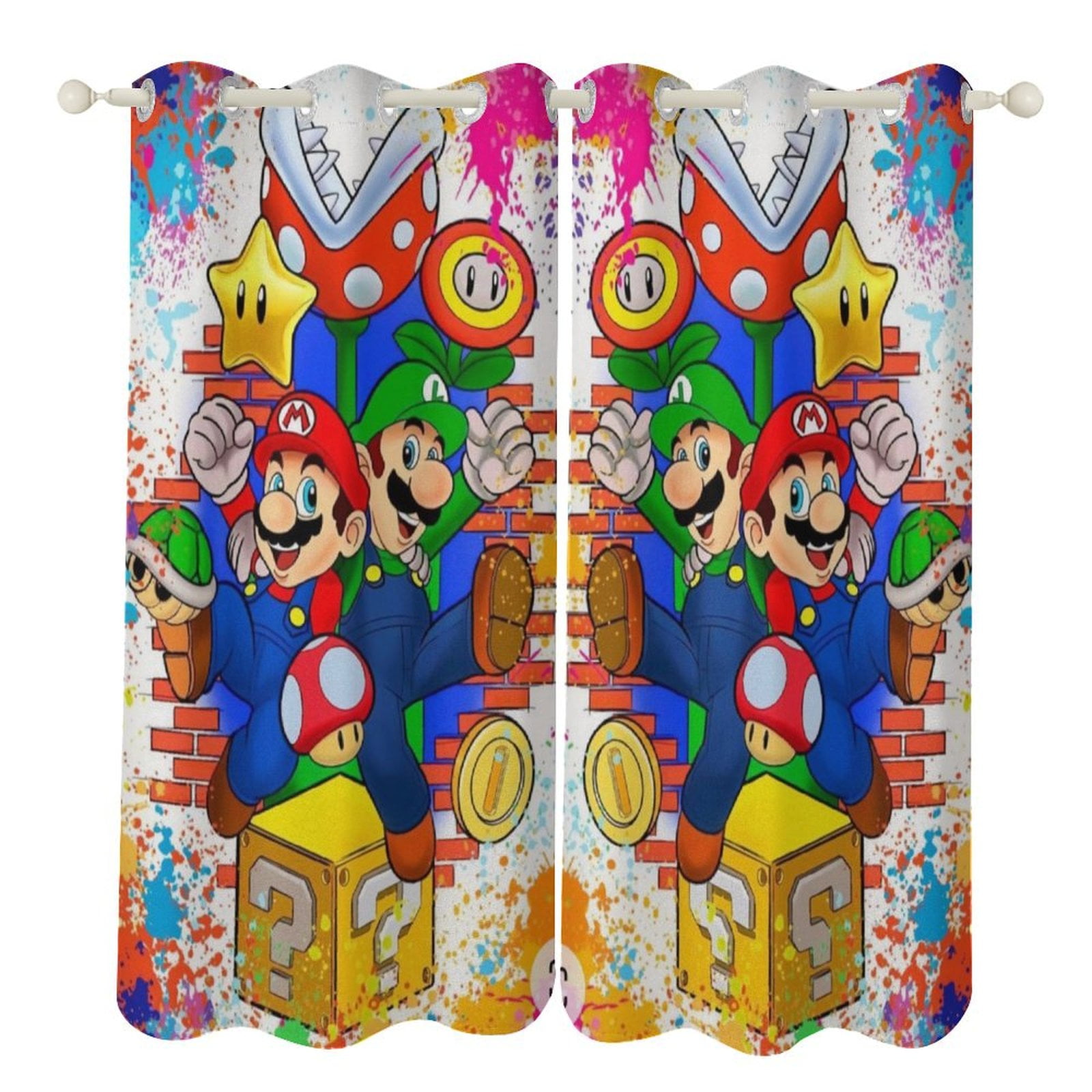 Super-Mario Luigi Curtains,Blackout Curtains for Bedroom - Grommet ...