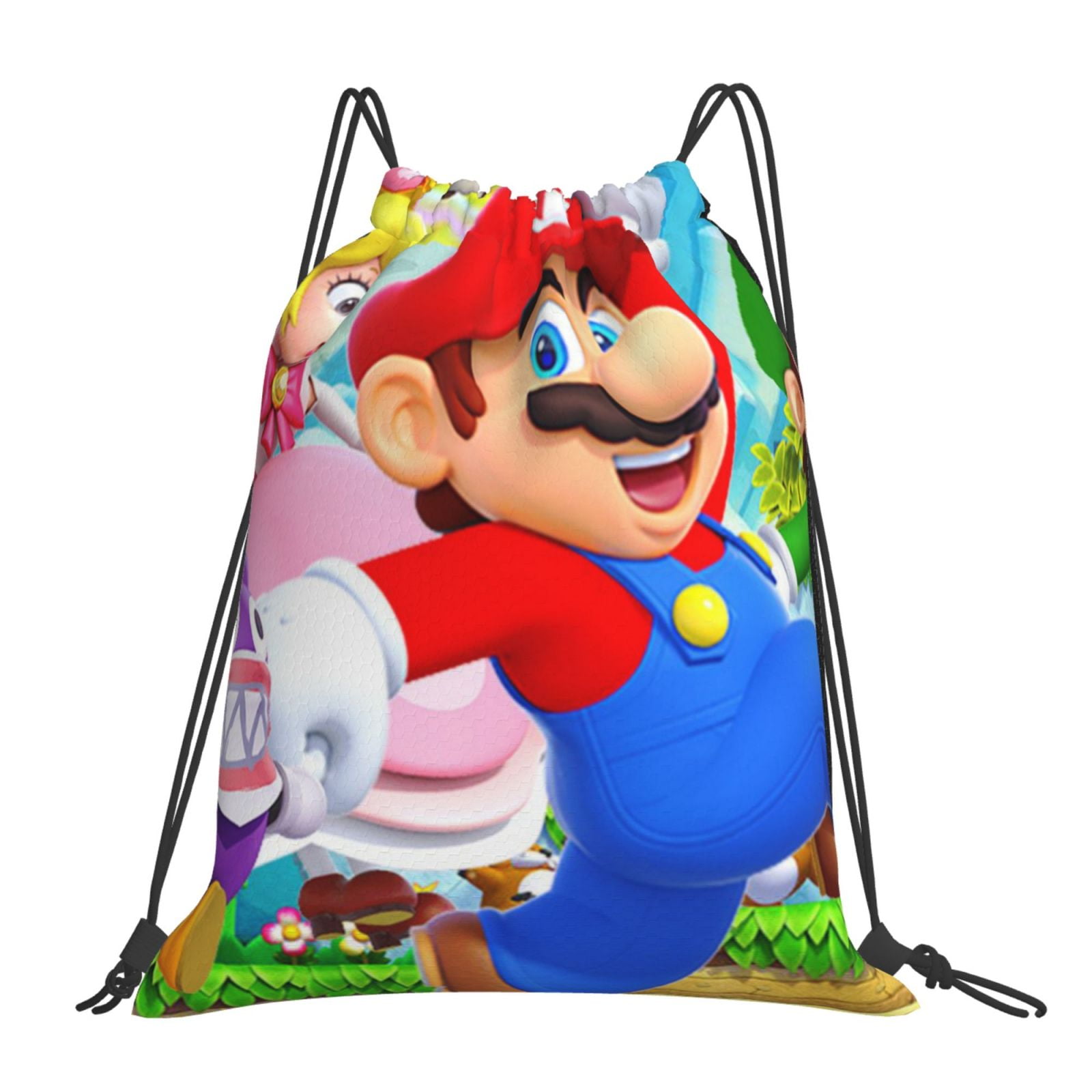 Super Mario Luigi Drawstring Bags Gym Sport String Bag Outdoor Portable ...