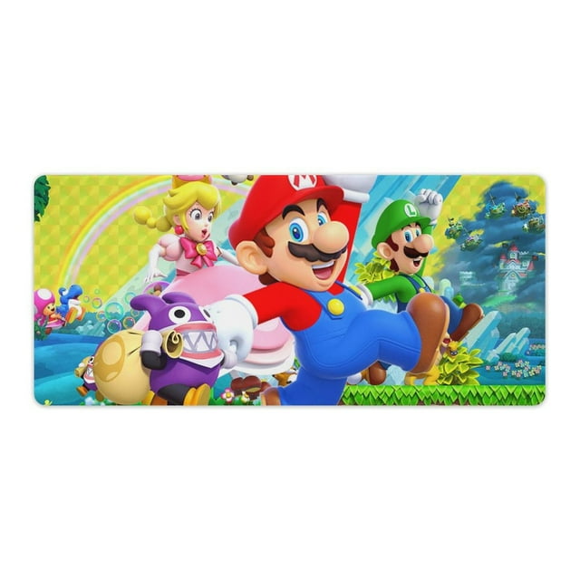 Super Mario Luigi Extended Gaming Mouse Pad No-sliped Large Desk Mat ...