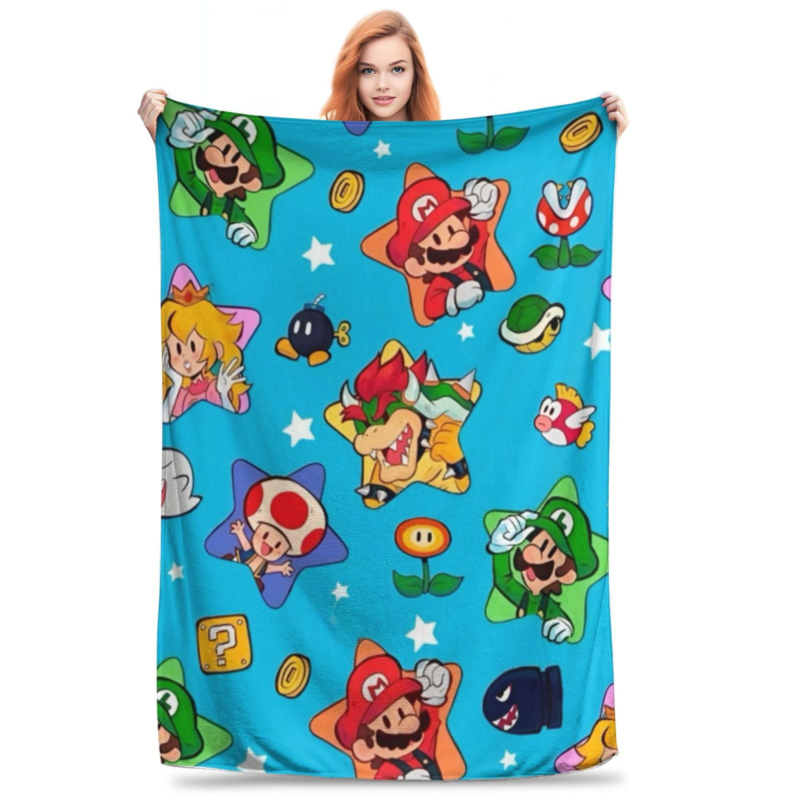 Super Mario Luigi and Friends Blanket Super Soft Throw Blanket ...