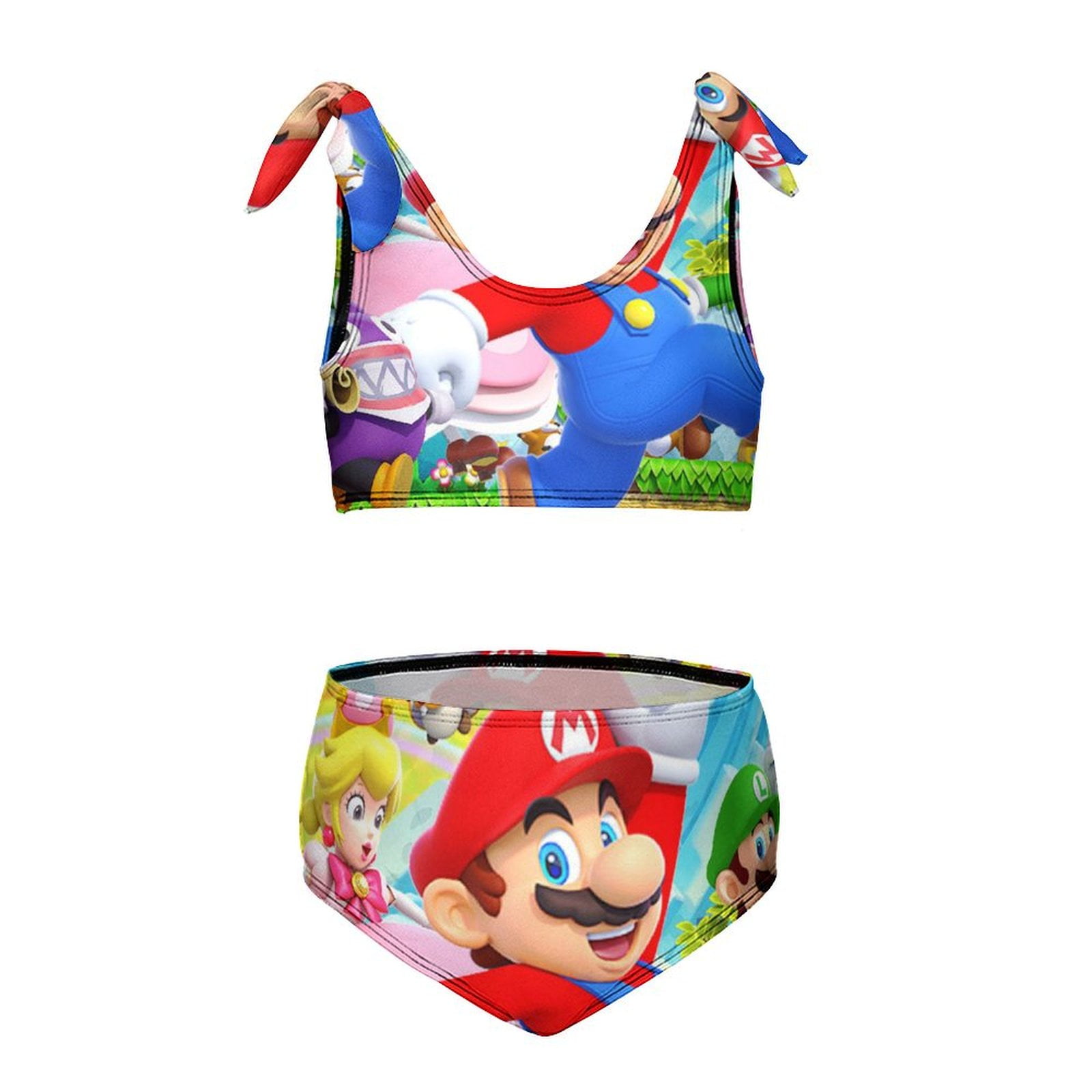 Super Mario Luigi Kid's Swimwear Two Piece Swimsuit Summer Beach ...