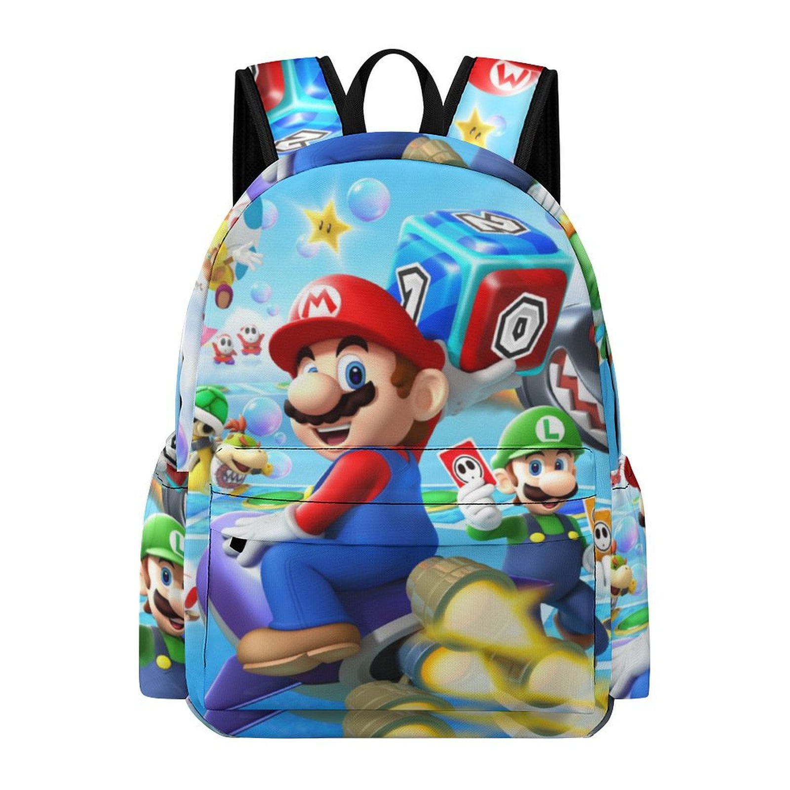 Super Mario Luigi Laptop Backpack Schoolbag Adjustable Daypack Student ...