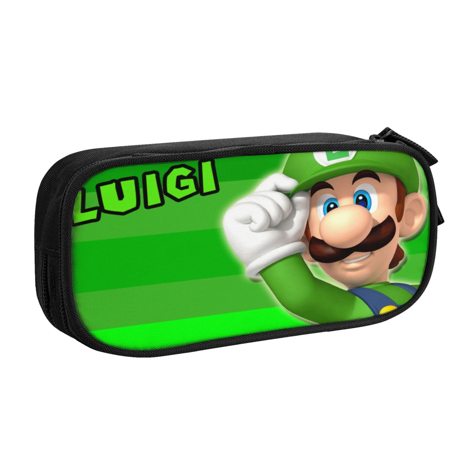 Super Mario Luigi Large Pencil Case, Durable Pencil Pouch with Big ...