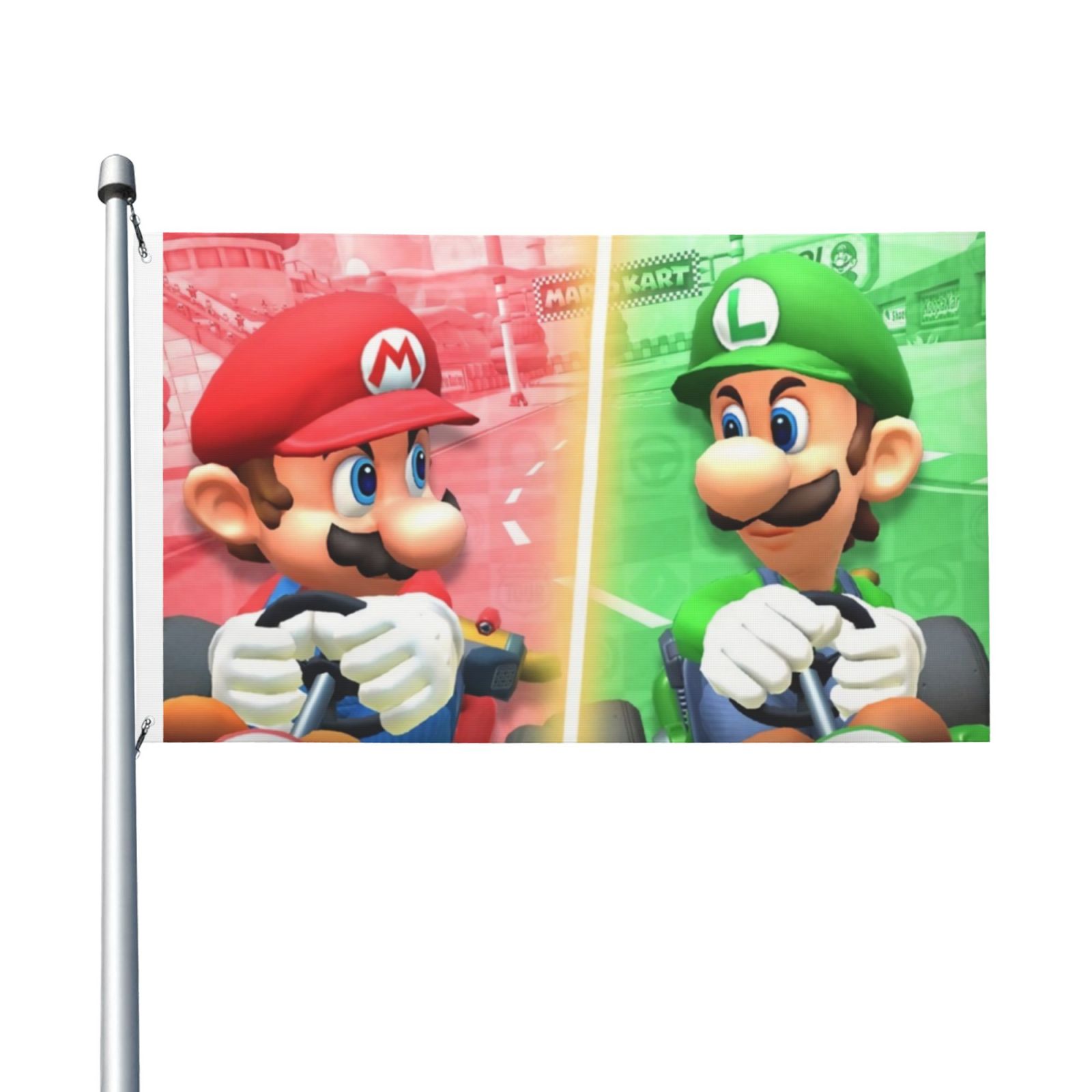 Super Mario Luigi Mario 3x5ft Face Flag Fade Proof Holiday Fall Flag ...