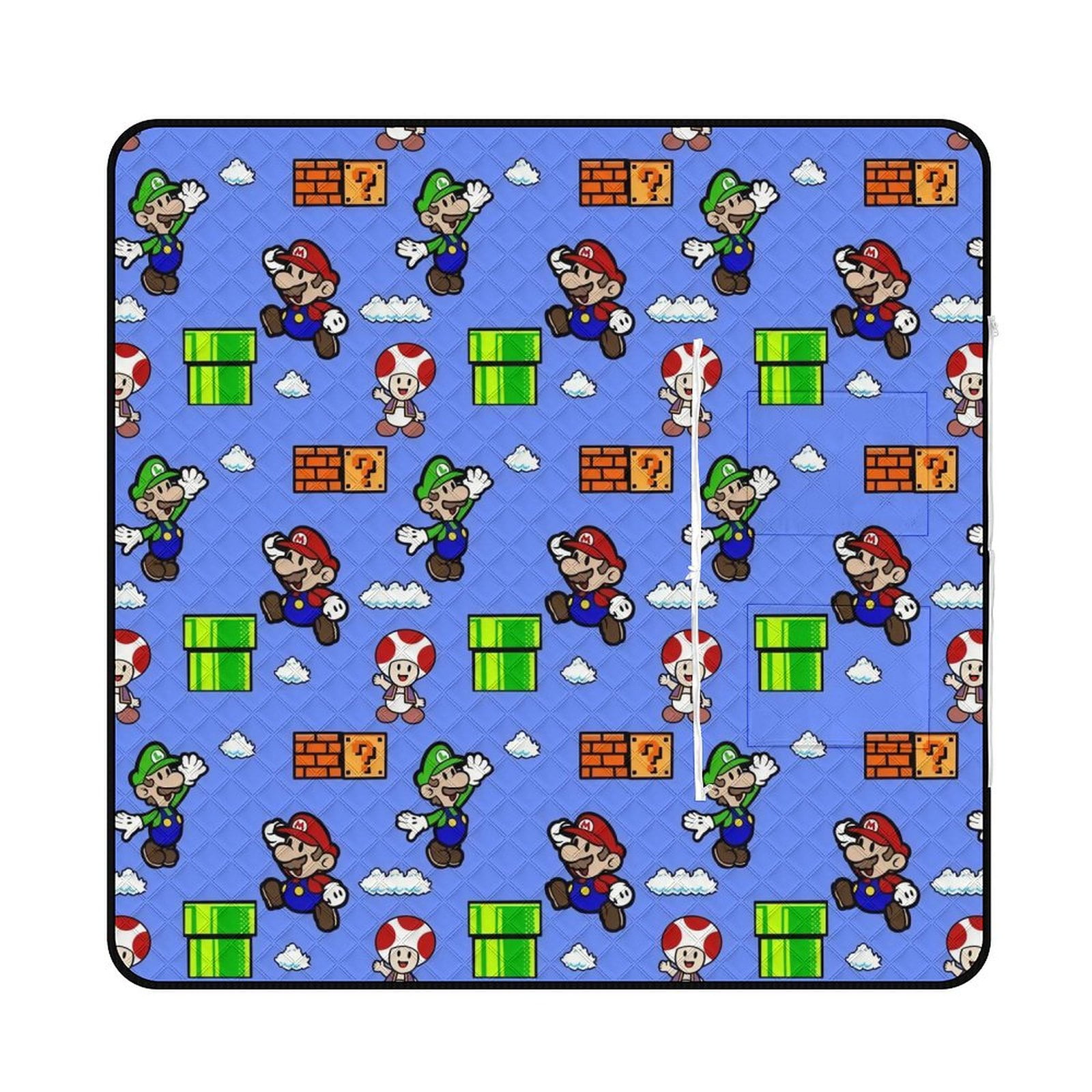 Super Mario Luigi Mario And Mushroom Picnic Blankets Extra Large ...