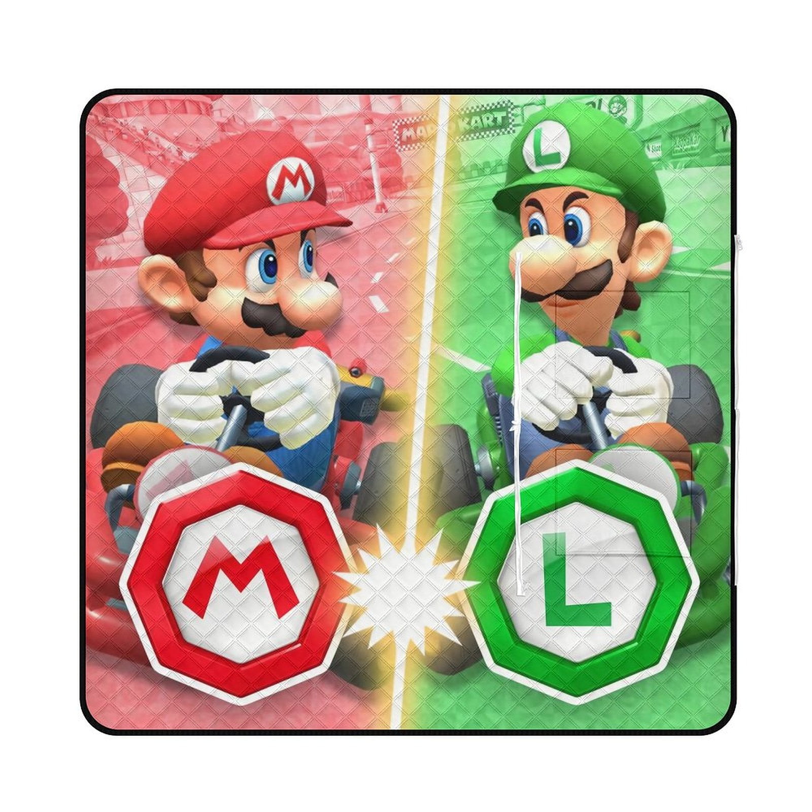 Super Mario Luigi Mario Picnic Blankets Outdoor Blanket,59'x59' Extra ...