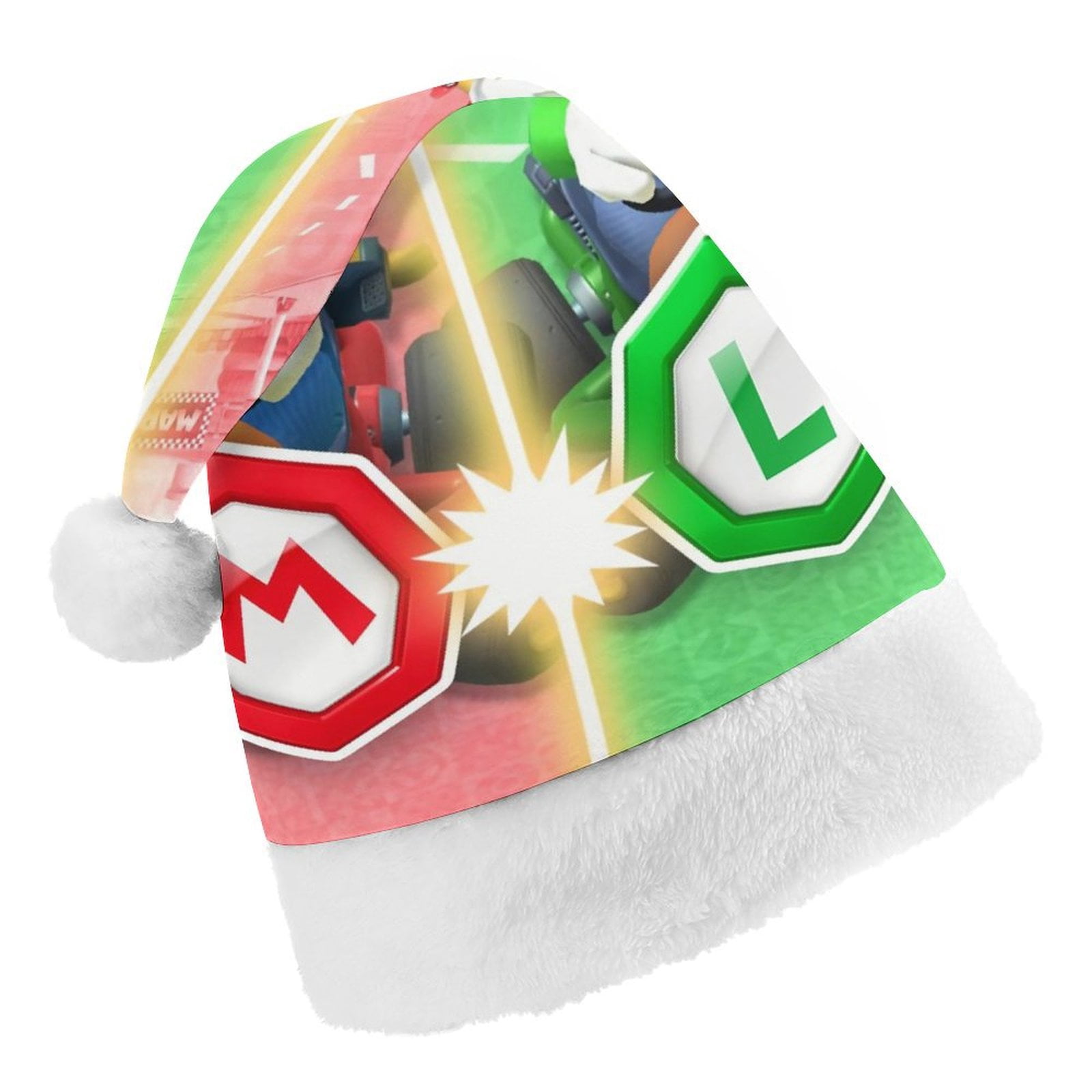 Super-Mario Luigi Mario Santa Hat,Super-Mario Luigi Mario Christmas Hat ...