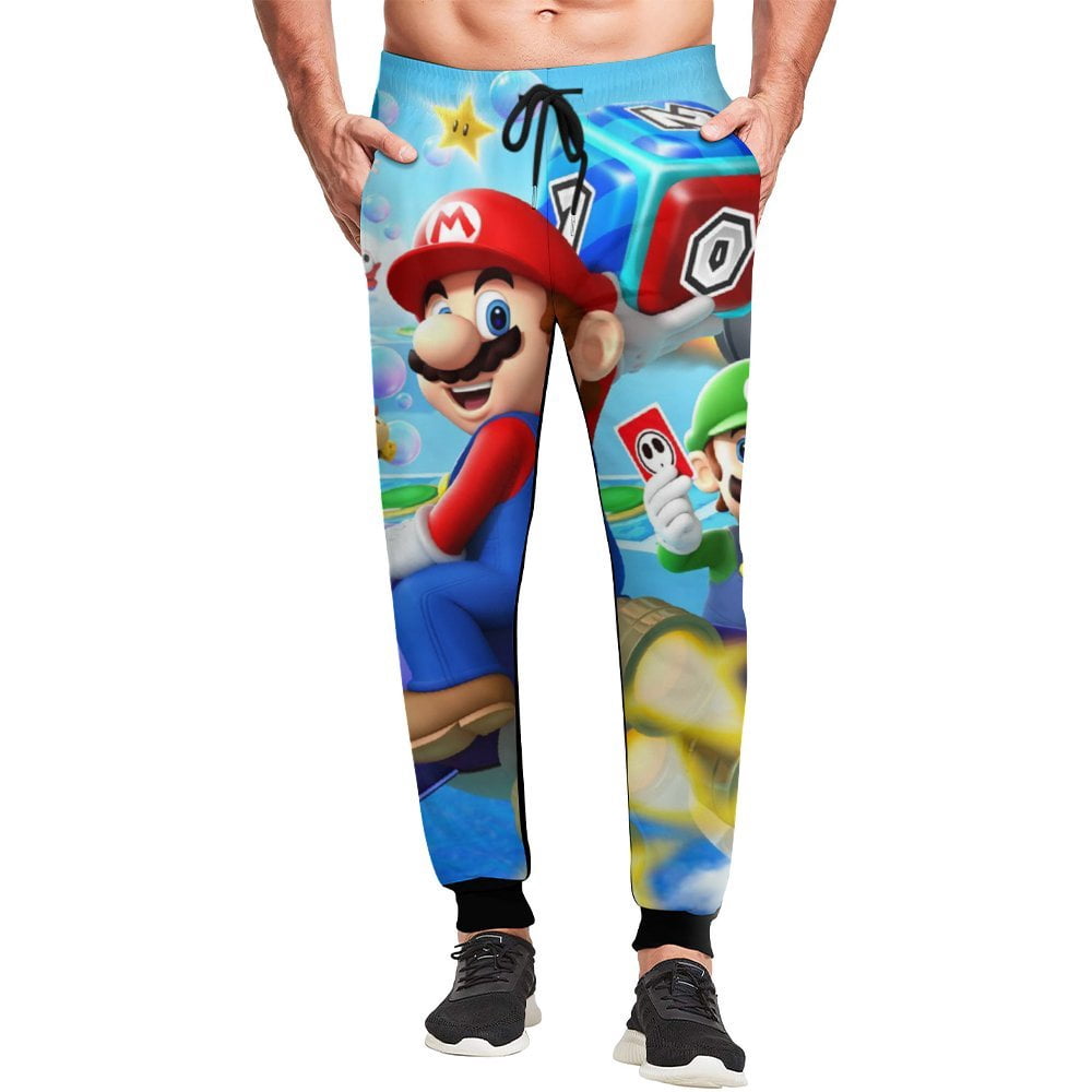 Super Mario Luigi Mens Sweatpants Joggers Pants Trousers 3D Novelty ...