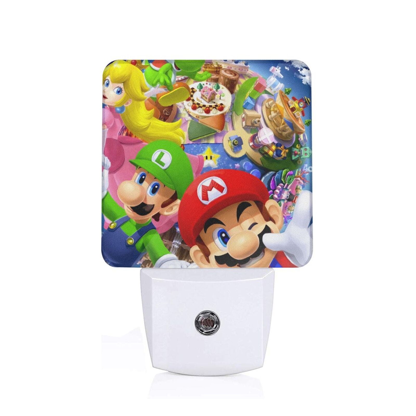 Super-Mario Luigi P-rincess Peach LED Night Light with Dusk to Dawn ...