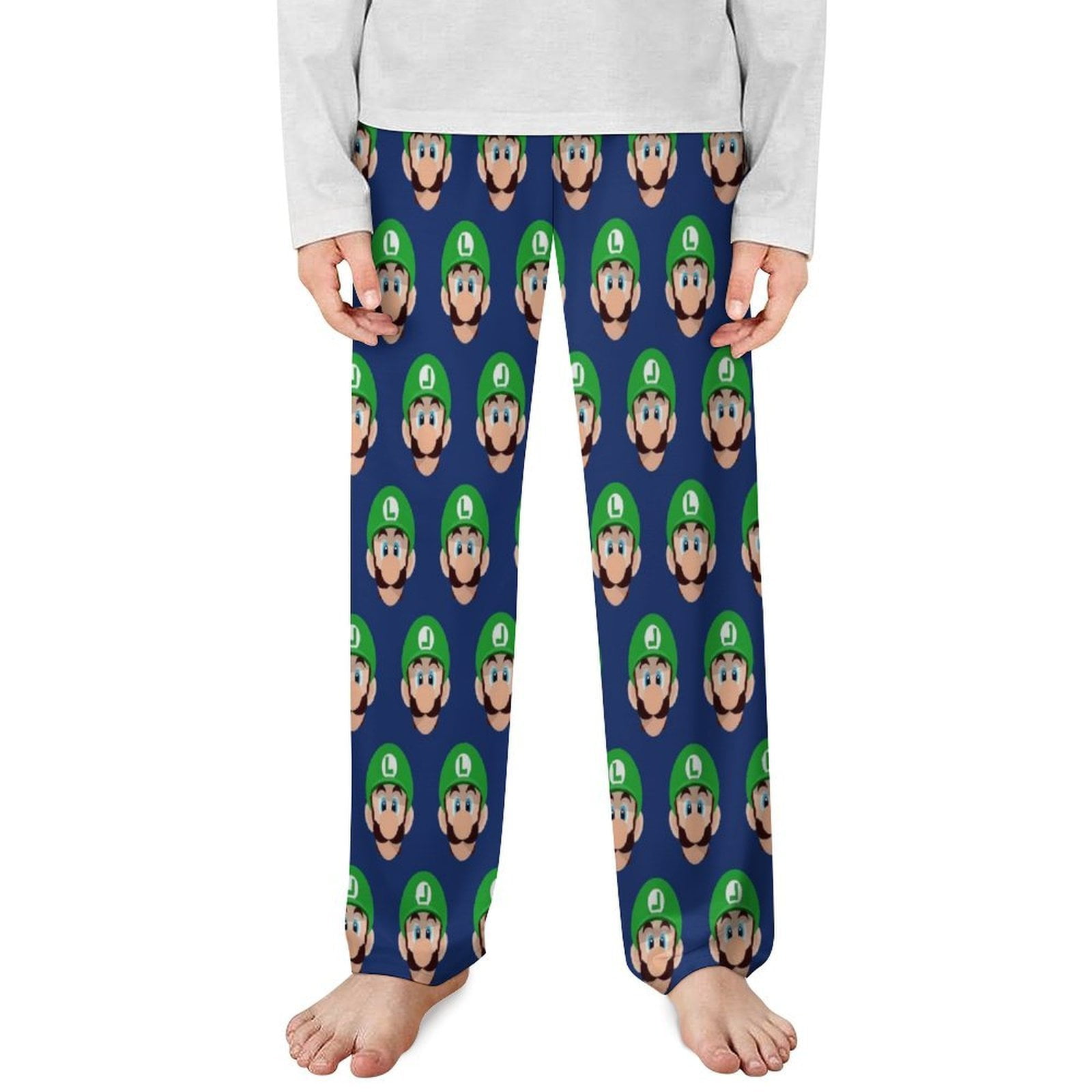 Super Mario Luigi Pajamas Pants Soft Elastic Waist PJ Bottoms Comfy ...