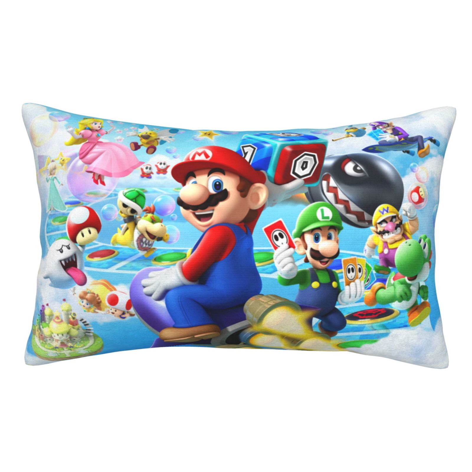 Super Mario Luigi Pillowcase Decor Cushion Pillow Covers With Hidden ...