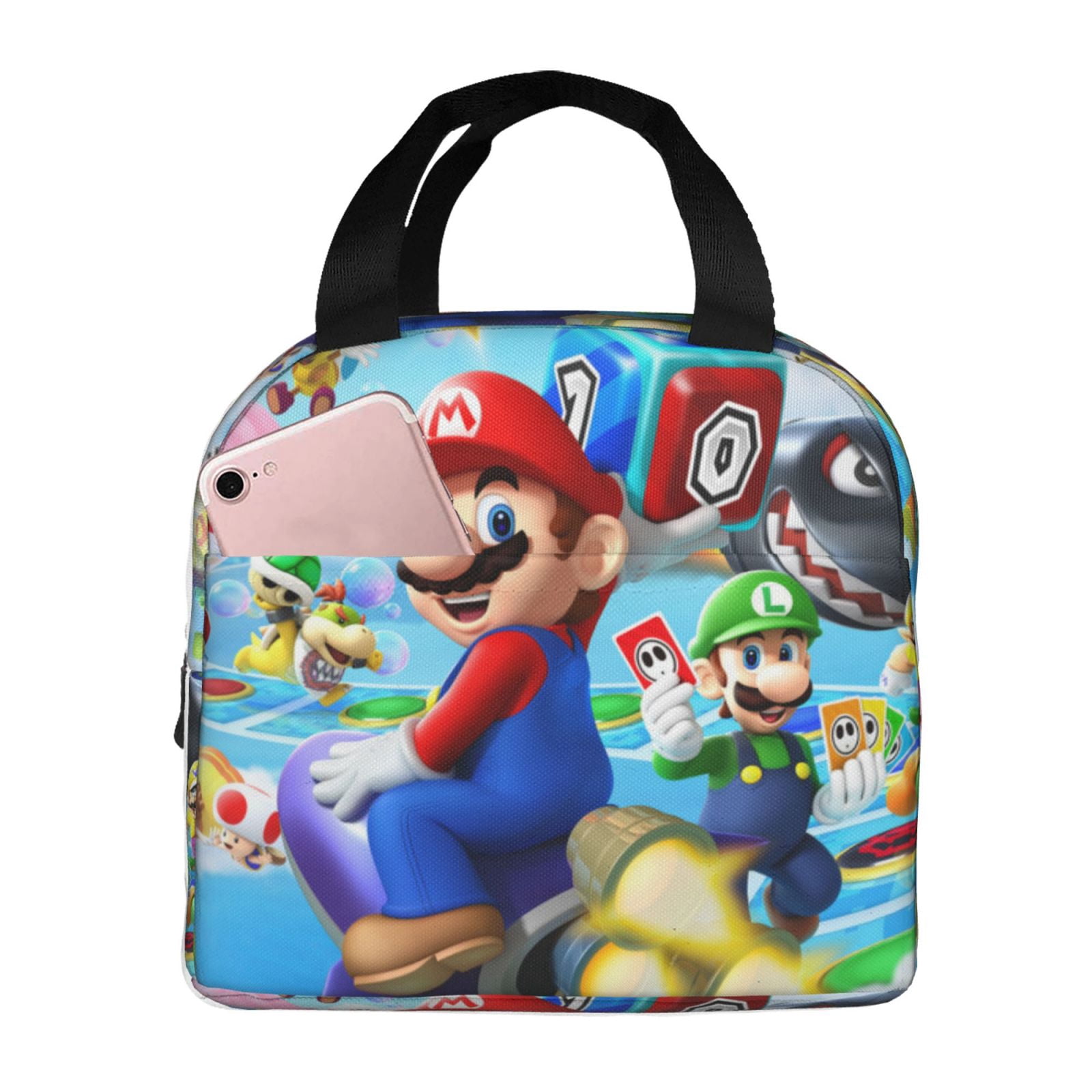 Super Mario Luigi Portable Lunch Bag Reusable Lunch Box Insulated ...