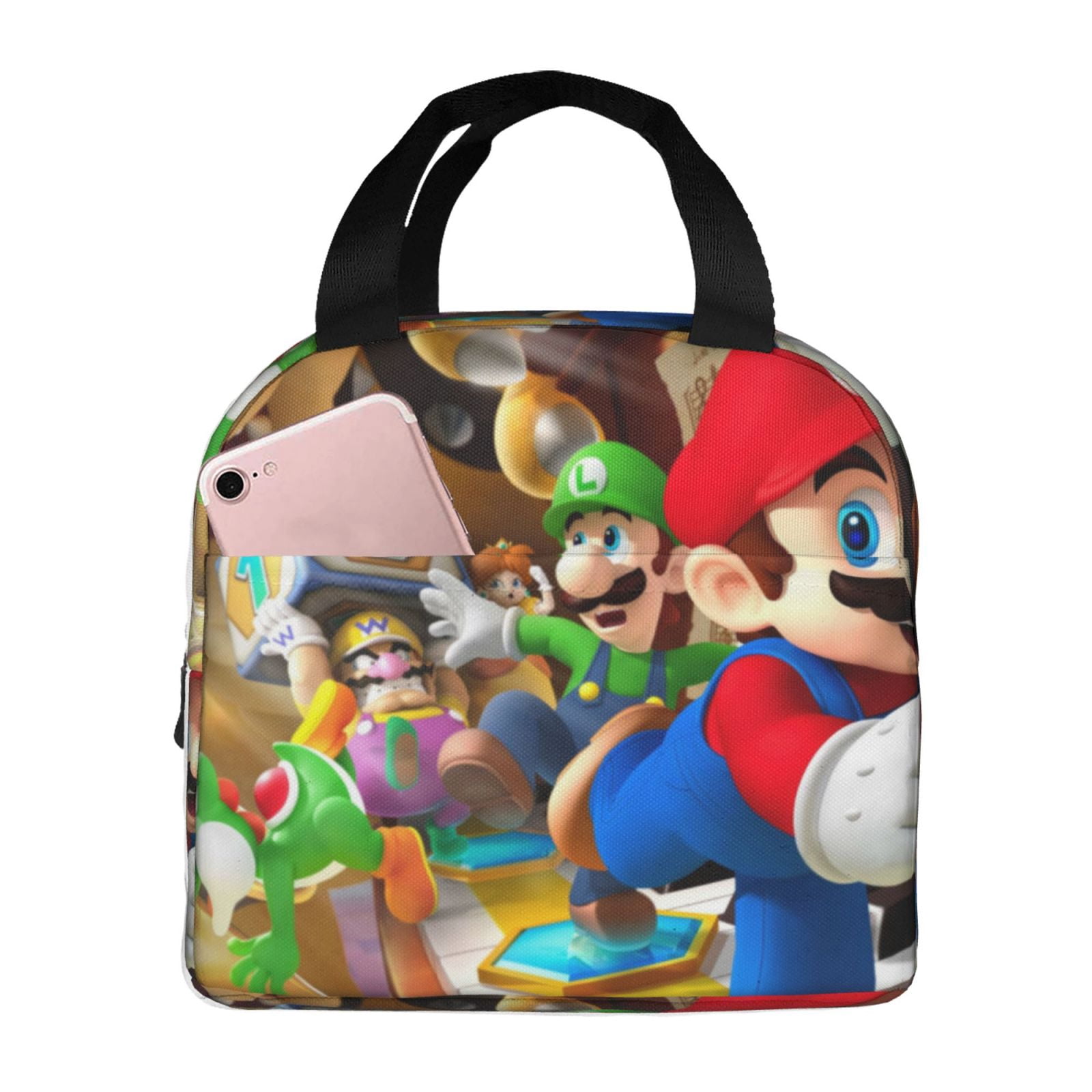 Super Mario Luigi Portable Lunch Bag Reusable Lunch Box Insulated ...