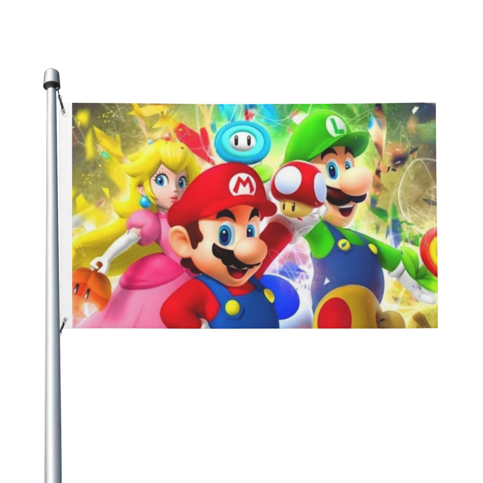 Super Mario Luigi Princess Peach 3x5ft Face Flag Fade Proof Holiday ...