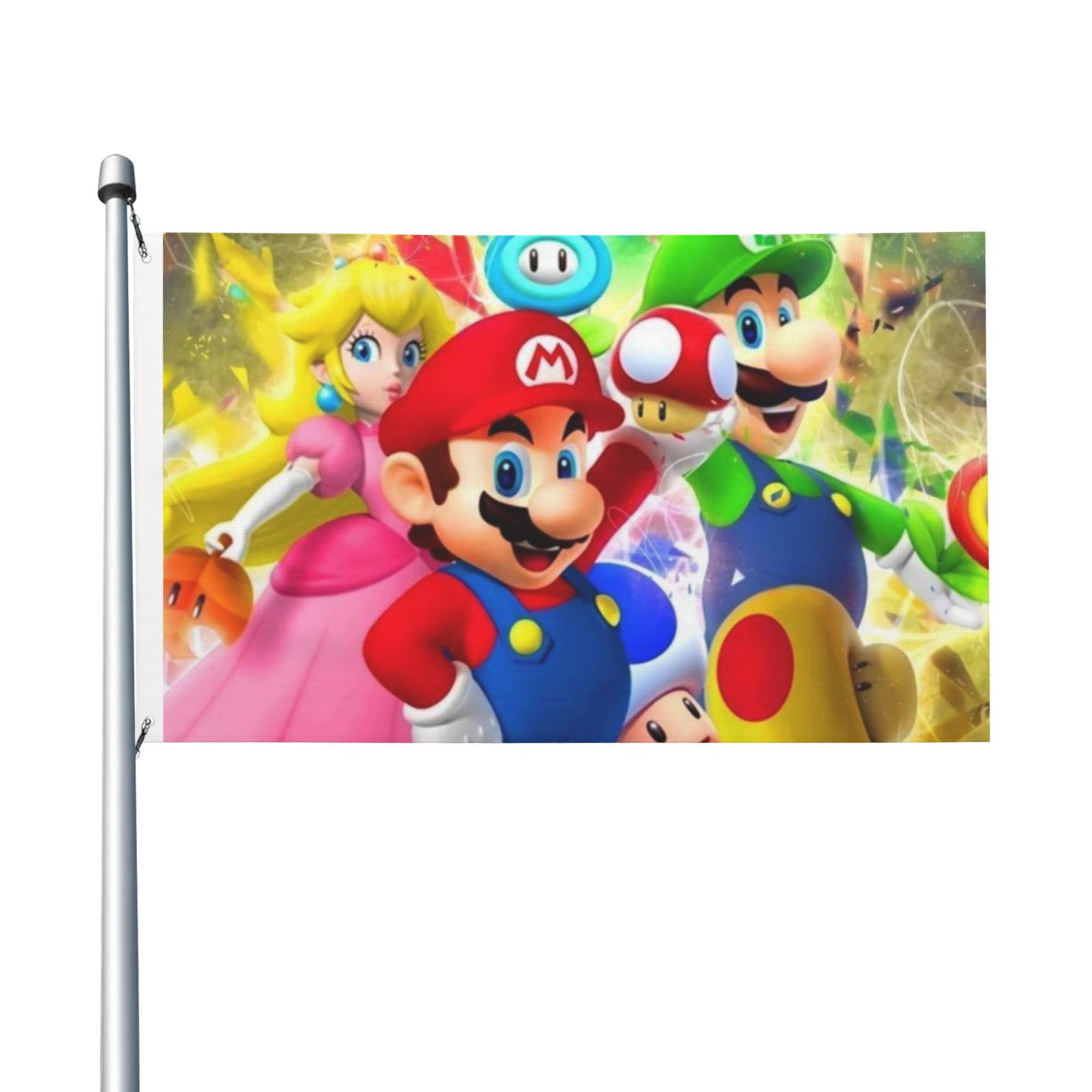 Super Mario Luigi Princess Peach 3x5ft Face Flag Fade Proof Holiday ...