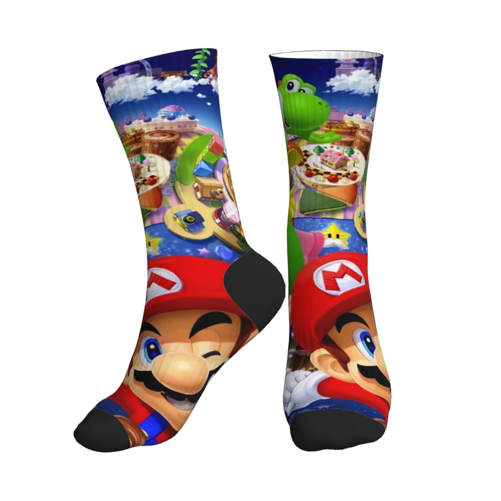 Super Mario Luigi Princess Peach 54 Crew Socks, Funky Silky Comfort ...