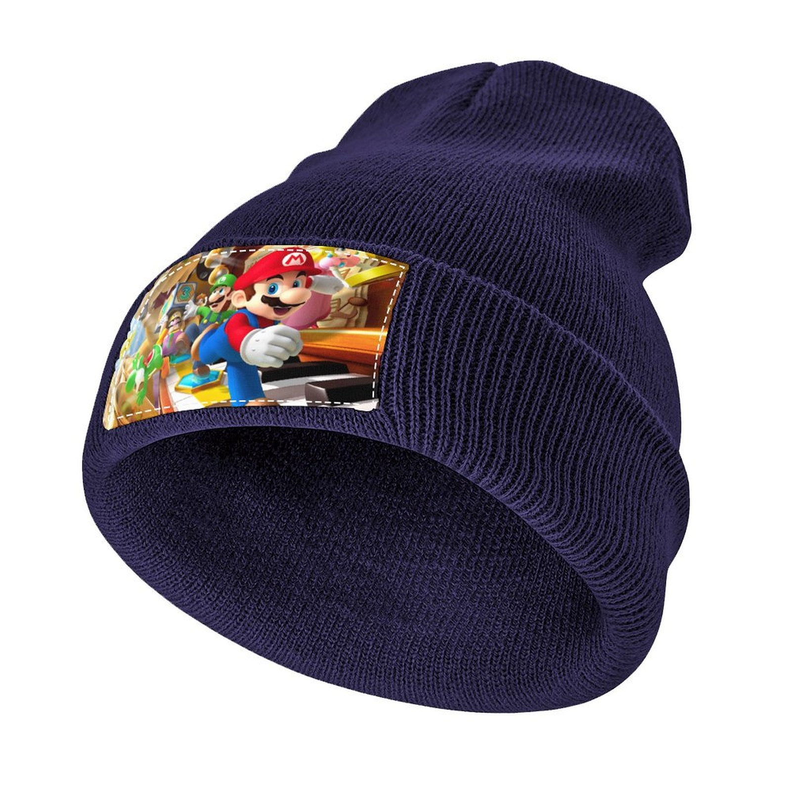 Super Mario Luigi Stretchable Knitted Beanie Hat Daily Winter Warm Soft ...