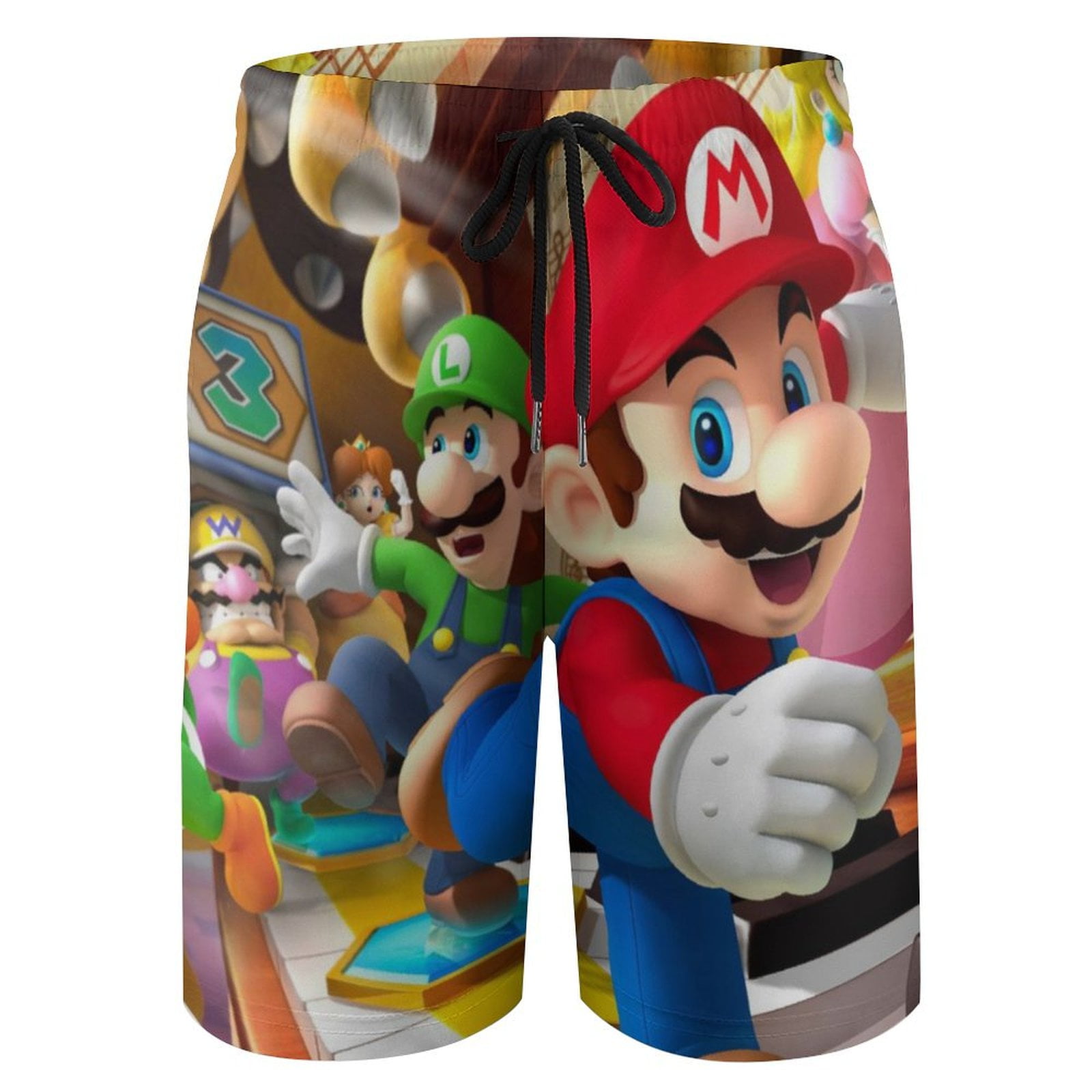 Super Mario Luigi Teen Board Shorts Summer Boy's Swim Trunks Drawstring ...