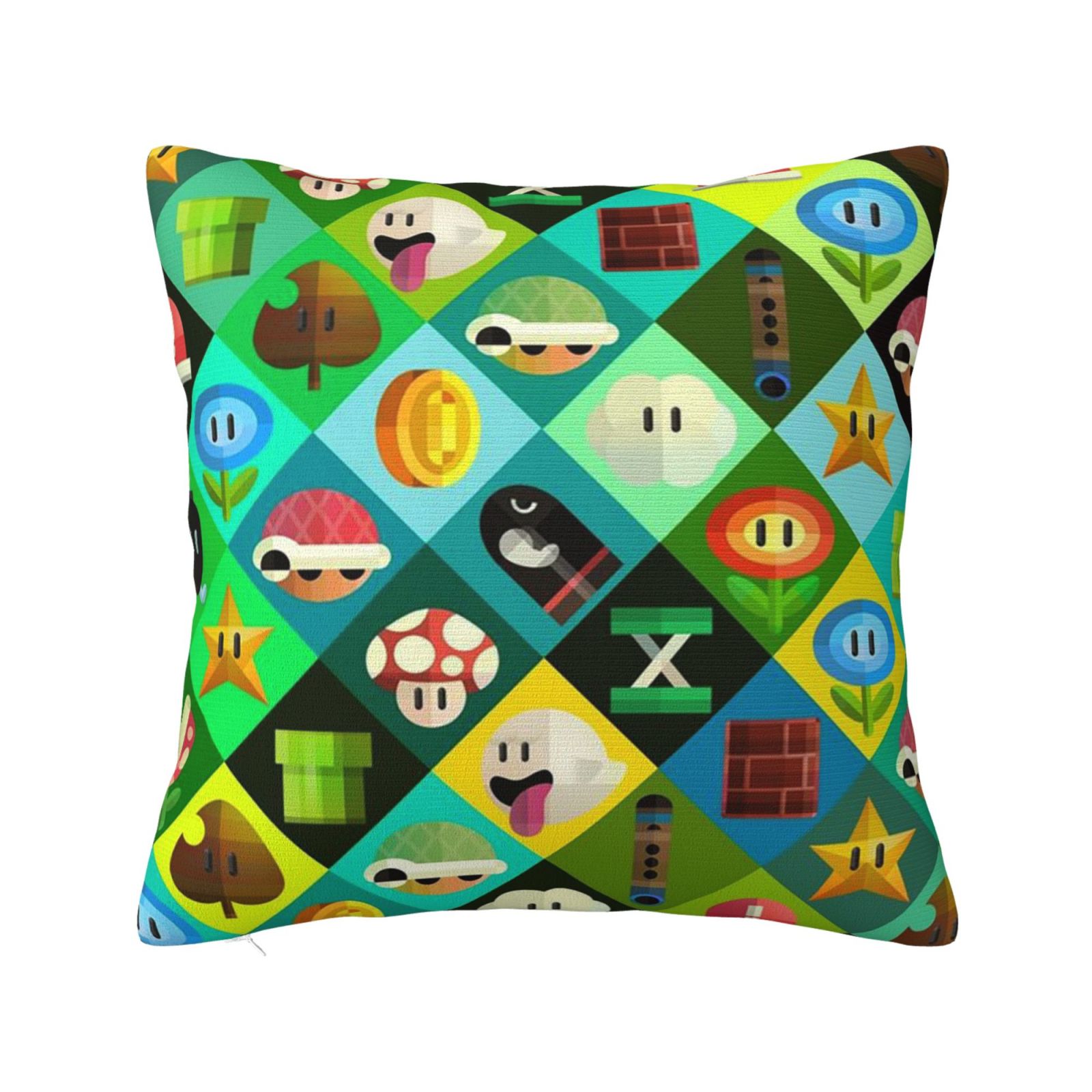 Super Mario Luigi Throw Pillow Cover Decoration Pillow Case Cushion for ...