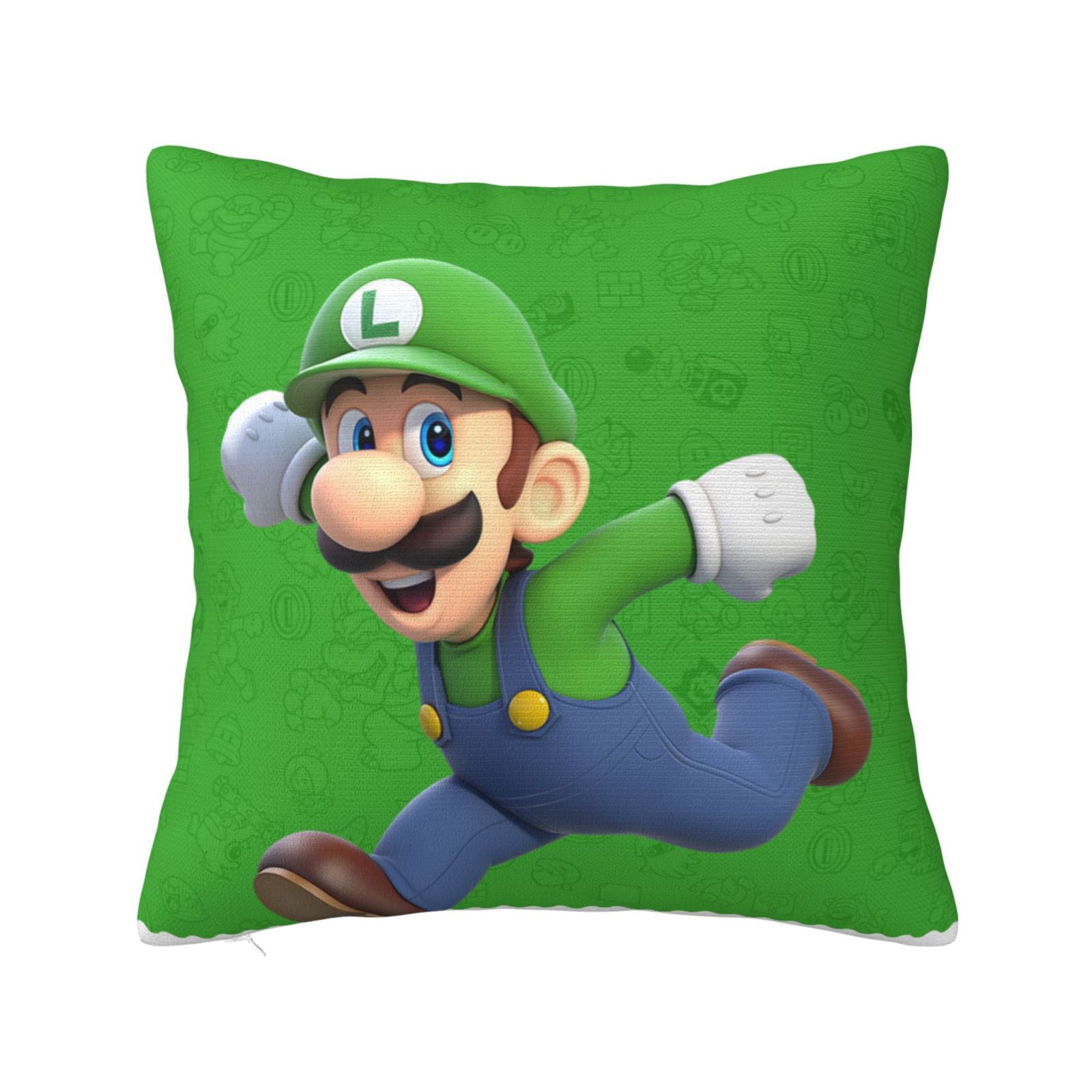 Super Mario Luigi Throw Pillow Cover Decoration Pillow Case Cushion for ...
