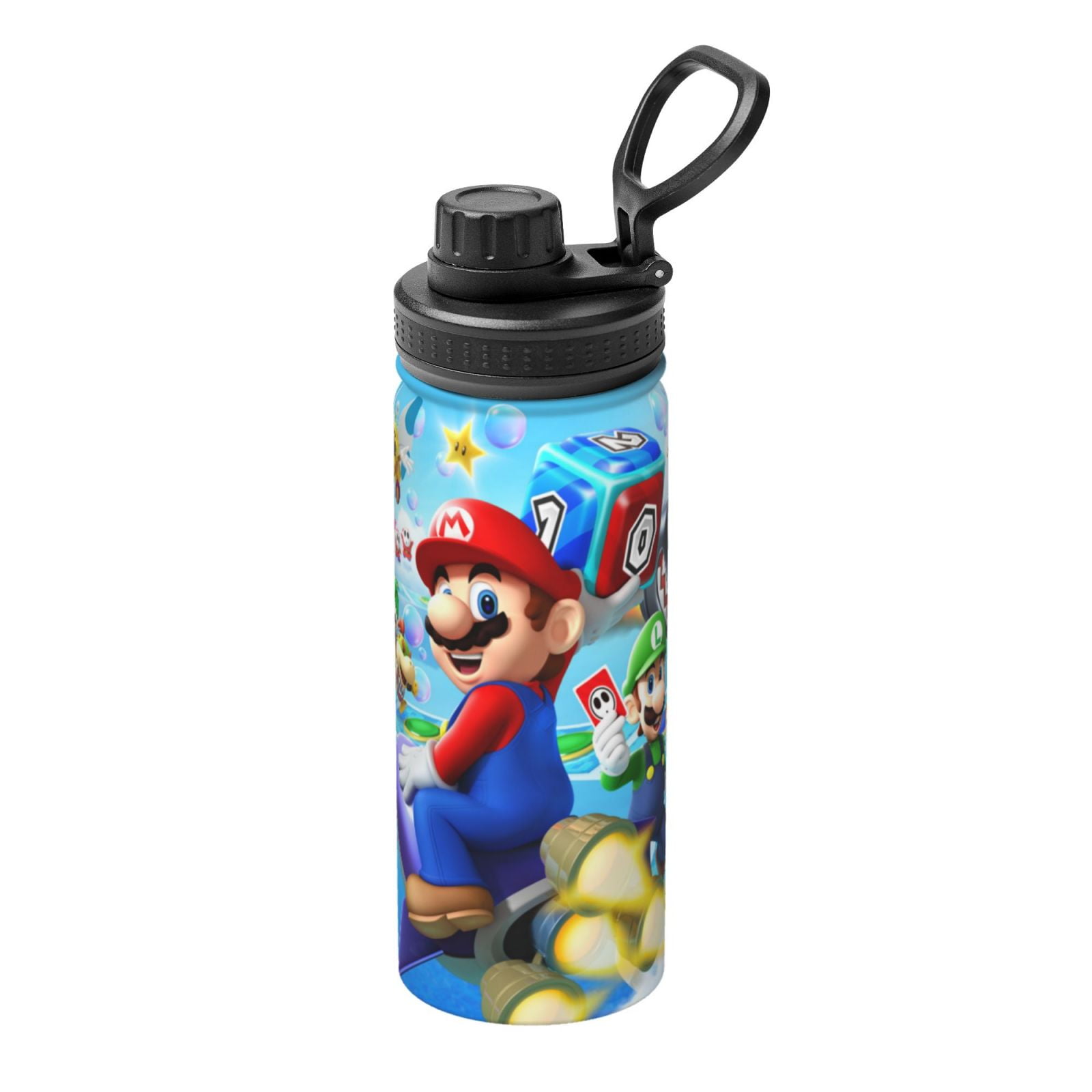 Super Mario Luigi Unisex Sports Insulated Water Bottles Kettle Stainless Steel Portable Cup 18OZ ...