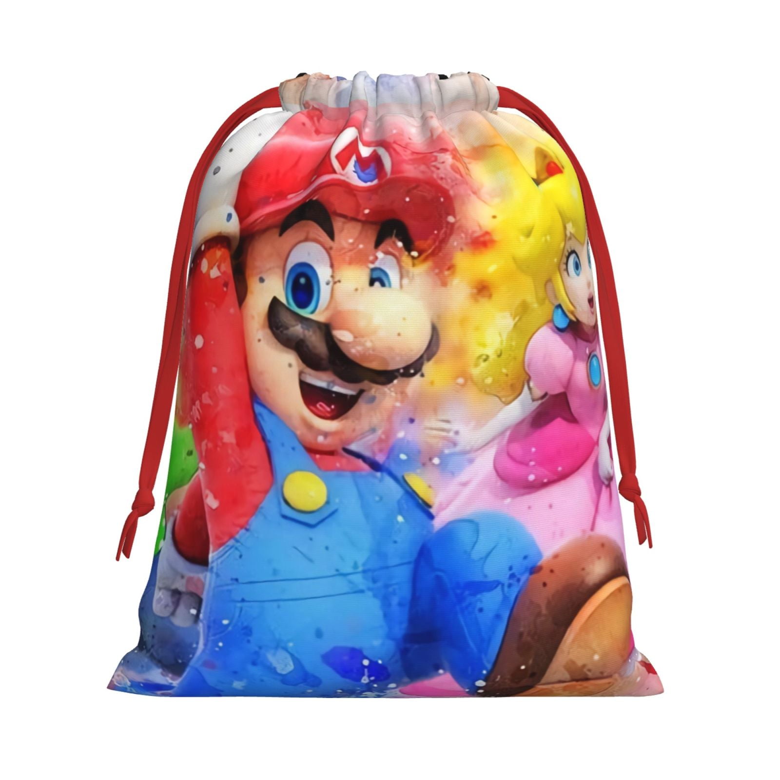 Super-Mario Luigi Watercolor Gift Bags,Christmas Gift Bags,Drawstring ...