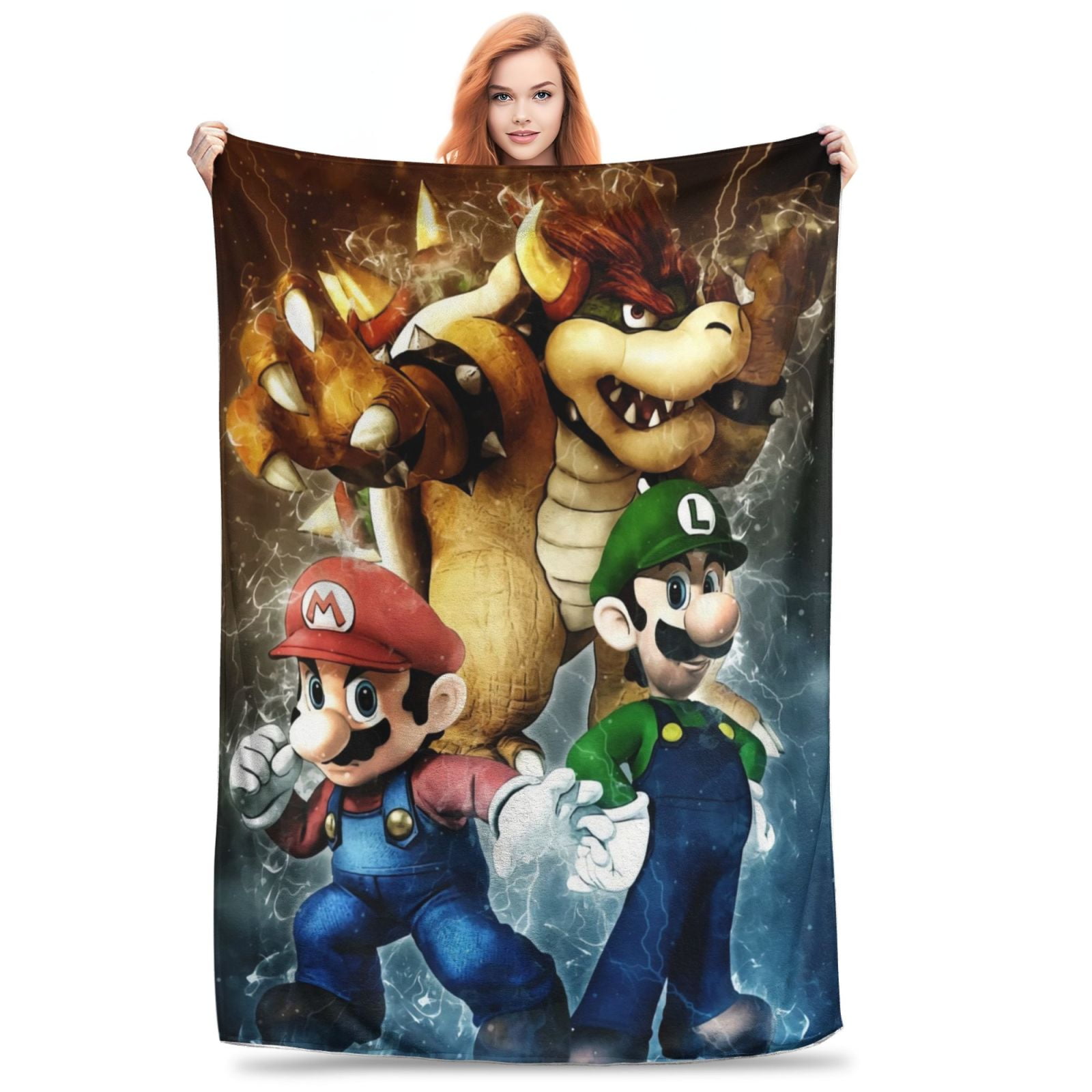 Super Mario and Luigi55 Blanket Super Soft Throw Blanket Lightweight ...
