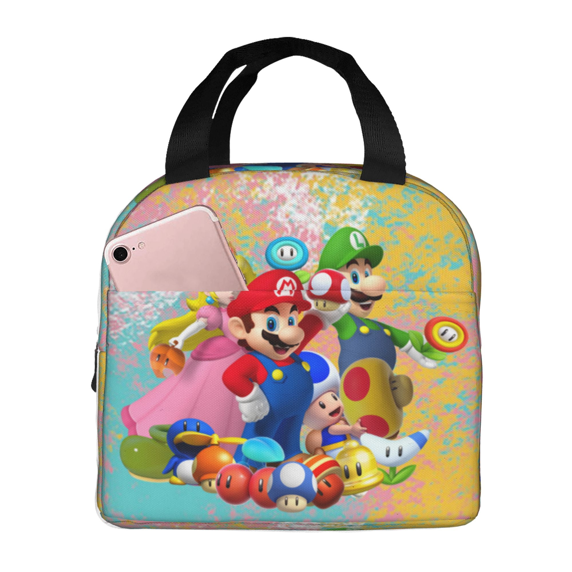 Super Mario Lunch Bag Lunch Bag Tote Bag Insulated Lunch Box Picnic ...