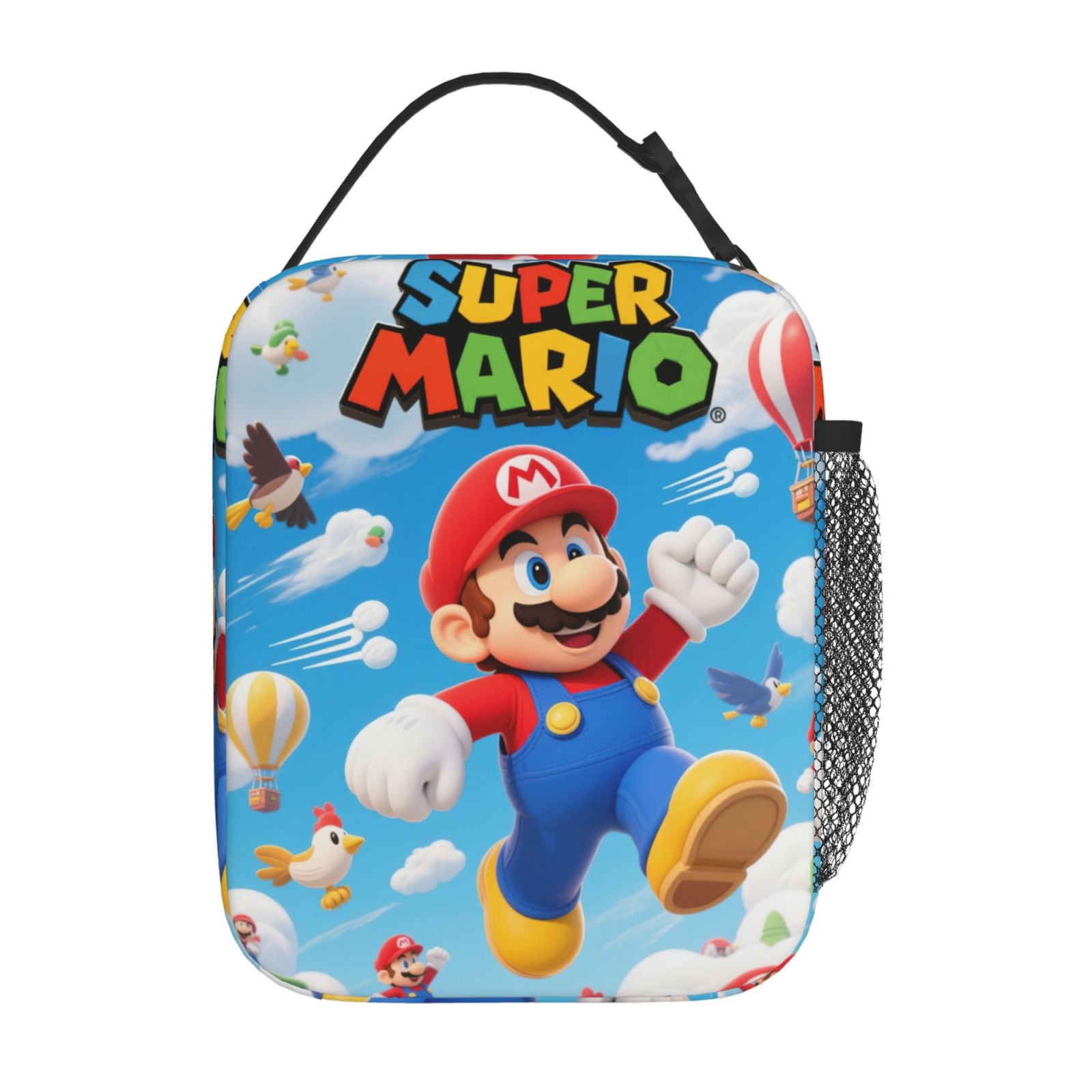 Super Mario Lunch Bag For Mens Womens, Insulated Lunch Bag, Portable Cooler Tote With Zippered ...