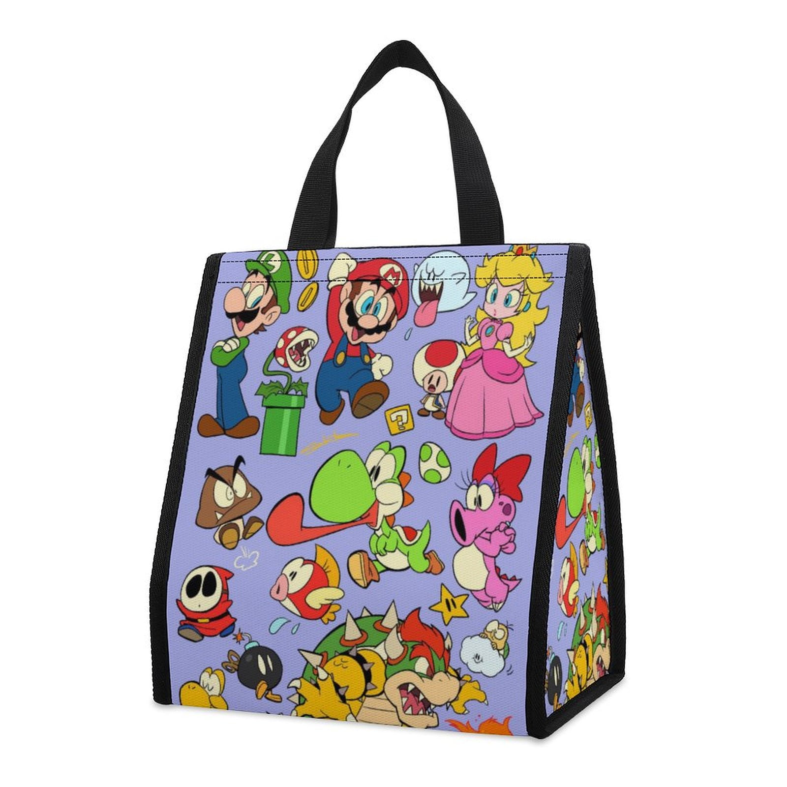 Super Mario Lunch Bag Reusable Portable Lunch Tote Thermal Lunch Box ...